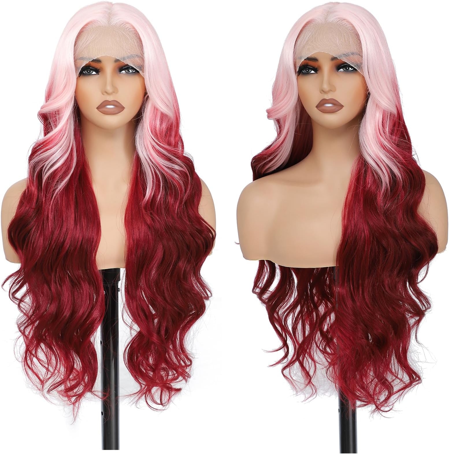 Amazon.com : X-TRESS Lace Front Wigs - Synthetic, 28Inch Wear & Go ...
