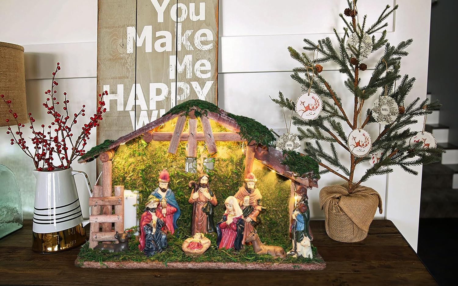 Nativity Sets for Christmas Indoor with LED Light Philippines | Ubuy