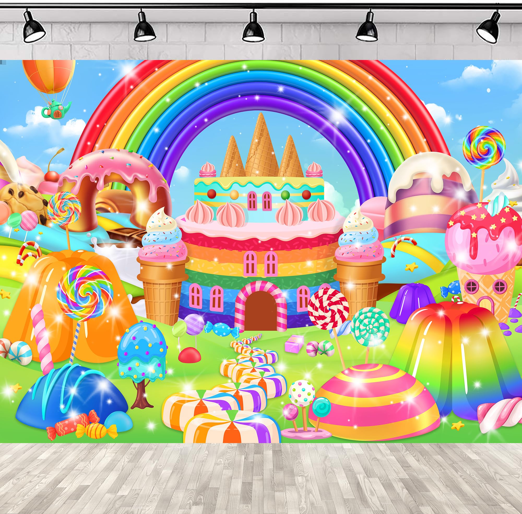 Amazon.com : SVBright Candyland Backdrop 7Wx5H Lollipop Backdrop ...
