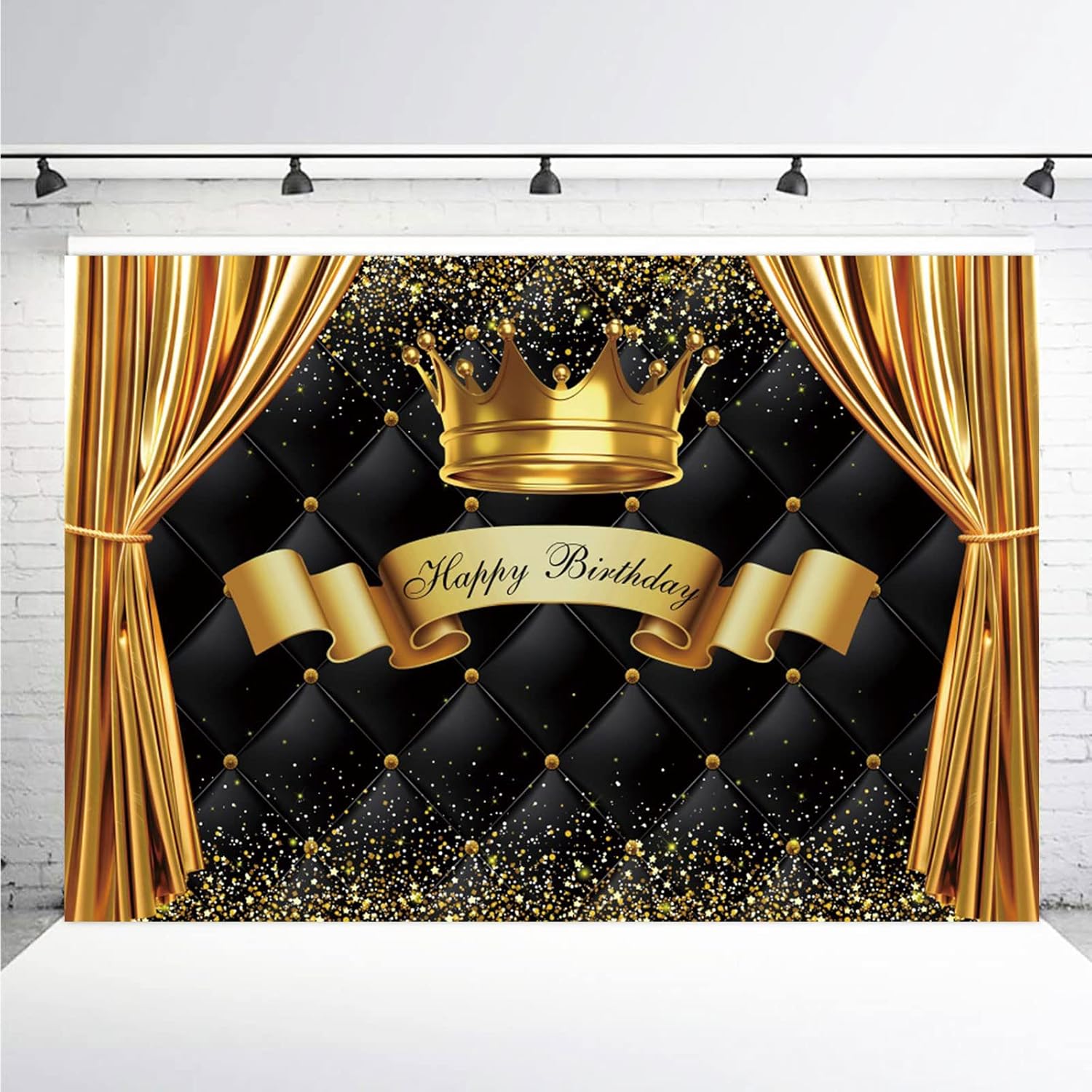 Amazon.com : Yeele 10x8ft Royal Prince Birthday Party Backdrop Black ...