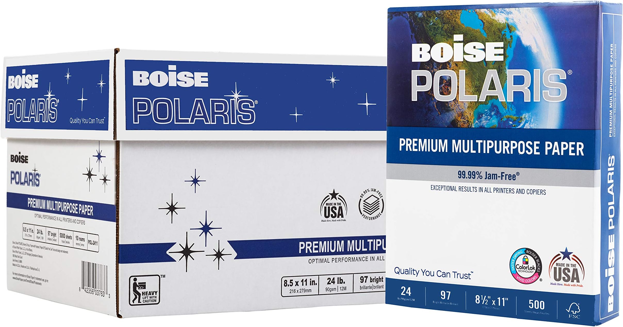 Amazon.com : Boise® POLARIS® Premium Multi-Use Printer & Copy Paper ...