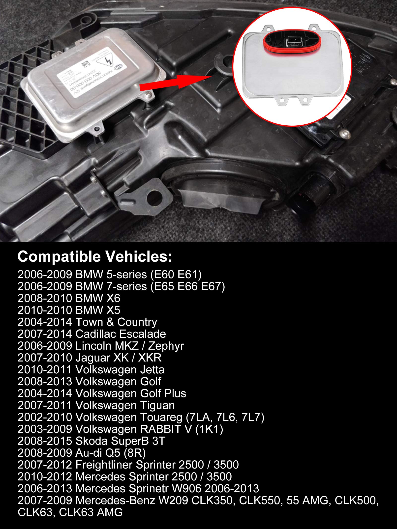 Bicos 5DV00900000 68030815AA 2PCS Xenon HID Headlight Ballast Control ...