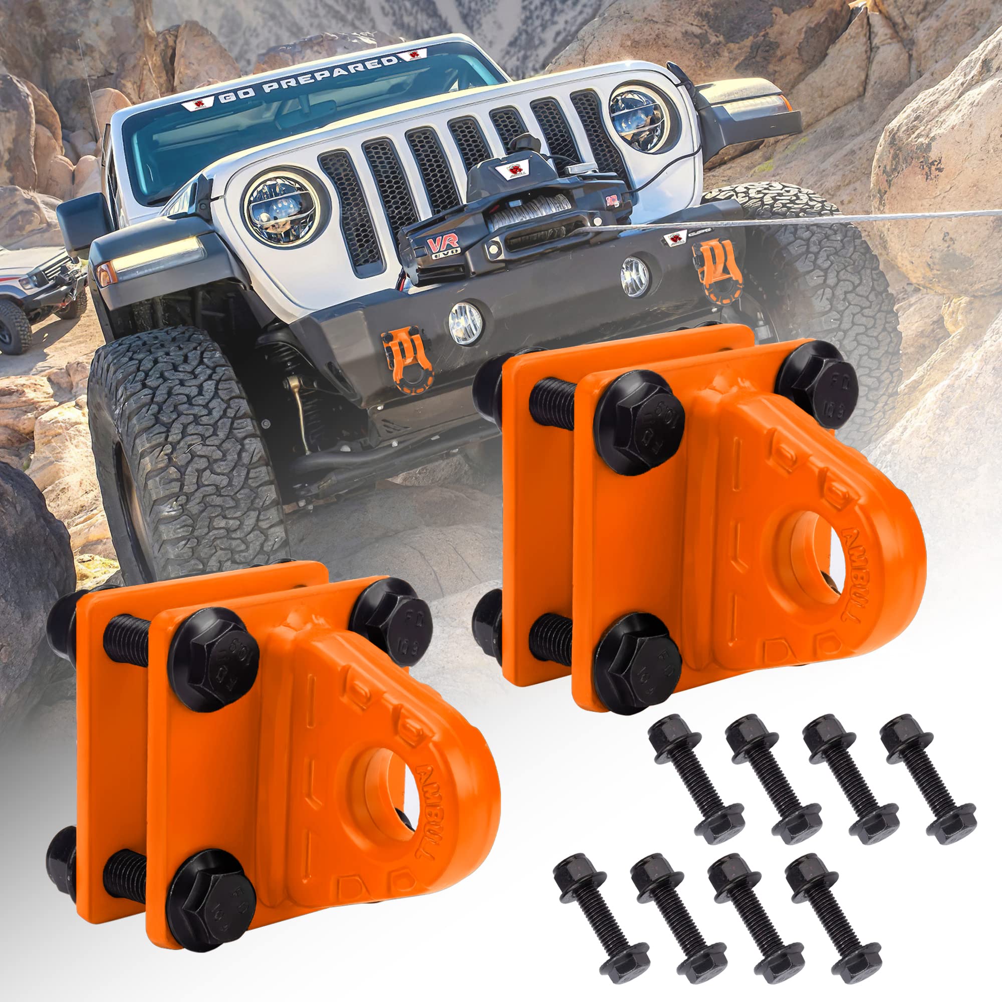 Snapklik.com : AMBULL 2 Pack D-Ring Shackles Mount