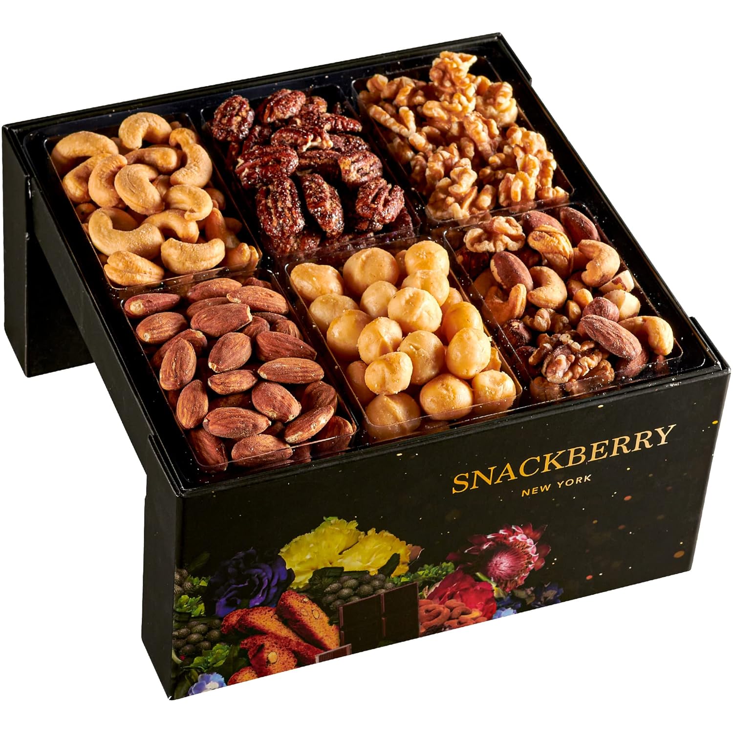 Amazon.com : Holiday Mixed Nuts Gift Basket, in Elegant Display Stand ...
