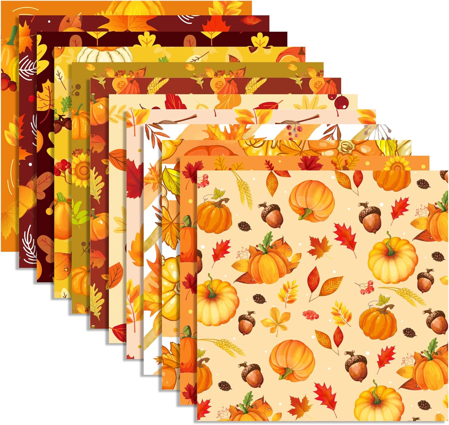 Amazon.com : 24 Sheets Fall Scrapbook Paper 11.8'' x 11.8'' Autumn ...
