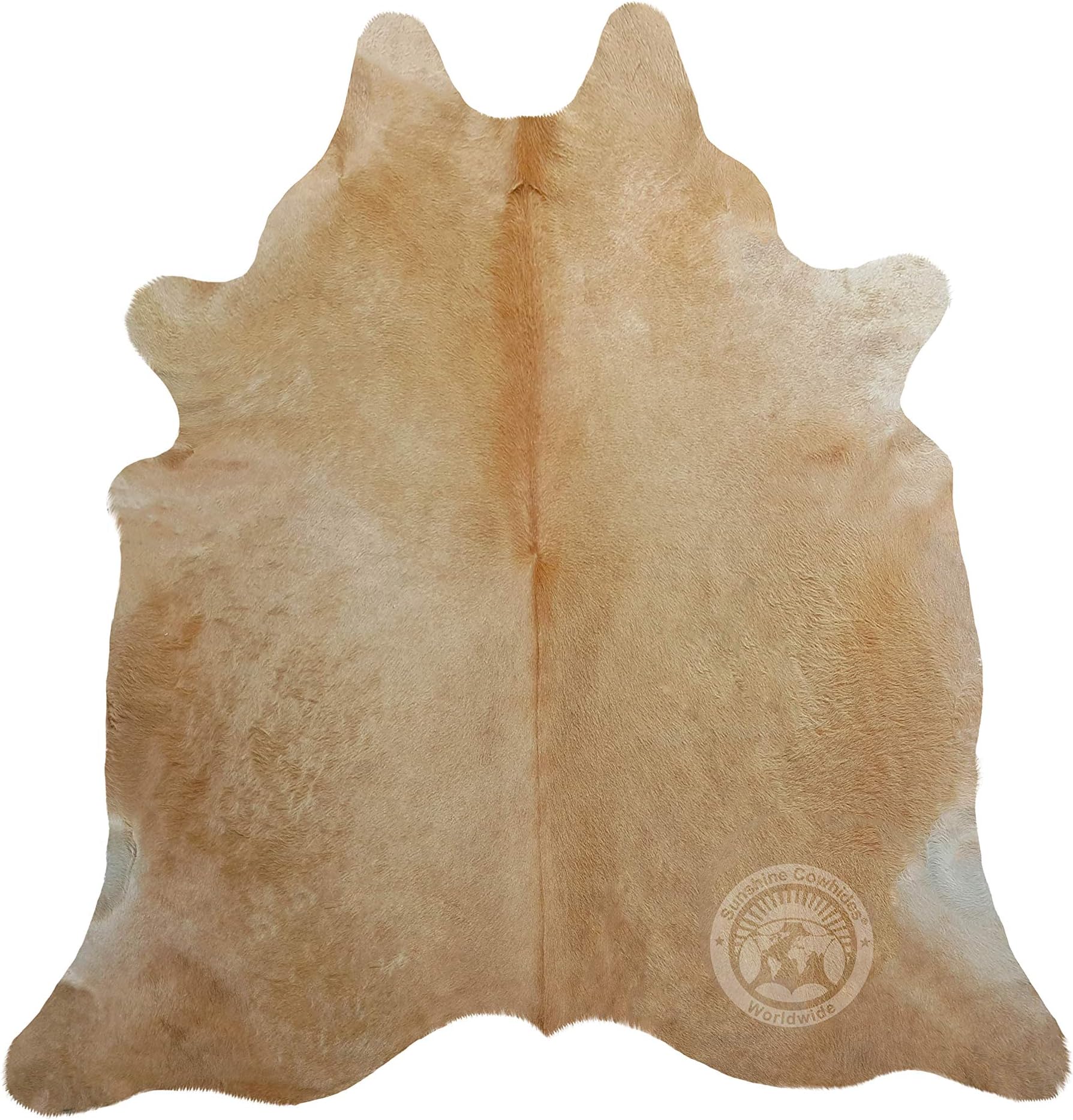Amazon.com: Sunshine Cowhides 100% Genuine Palomino Beige and White ...