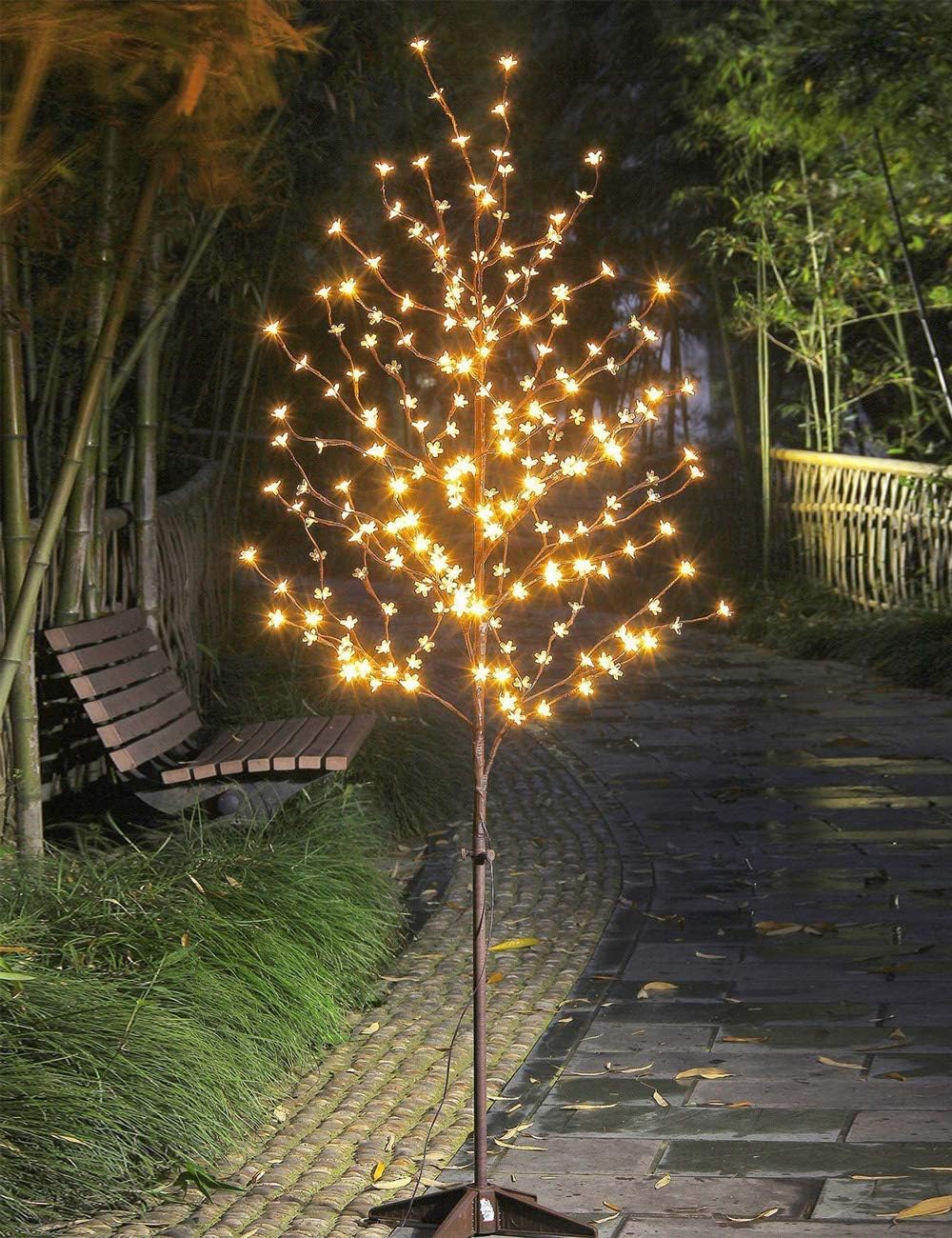 Amazon.com: Lightshare 6.5FT 208 LED Cherry Blossom Tree, Lighted ...