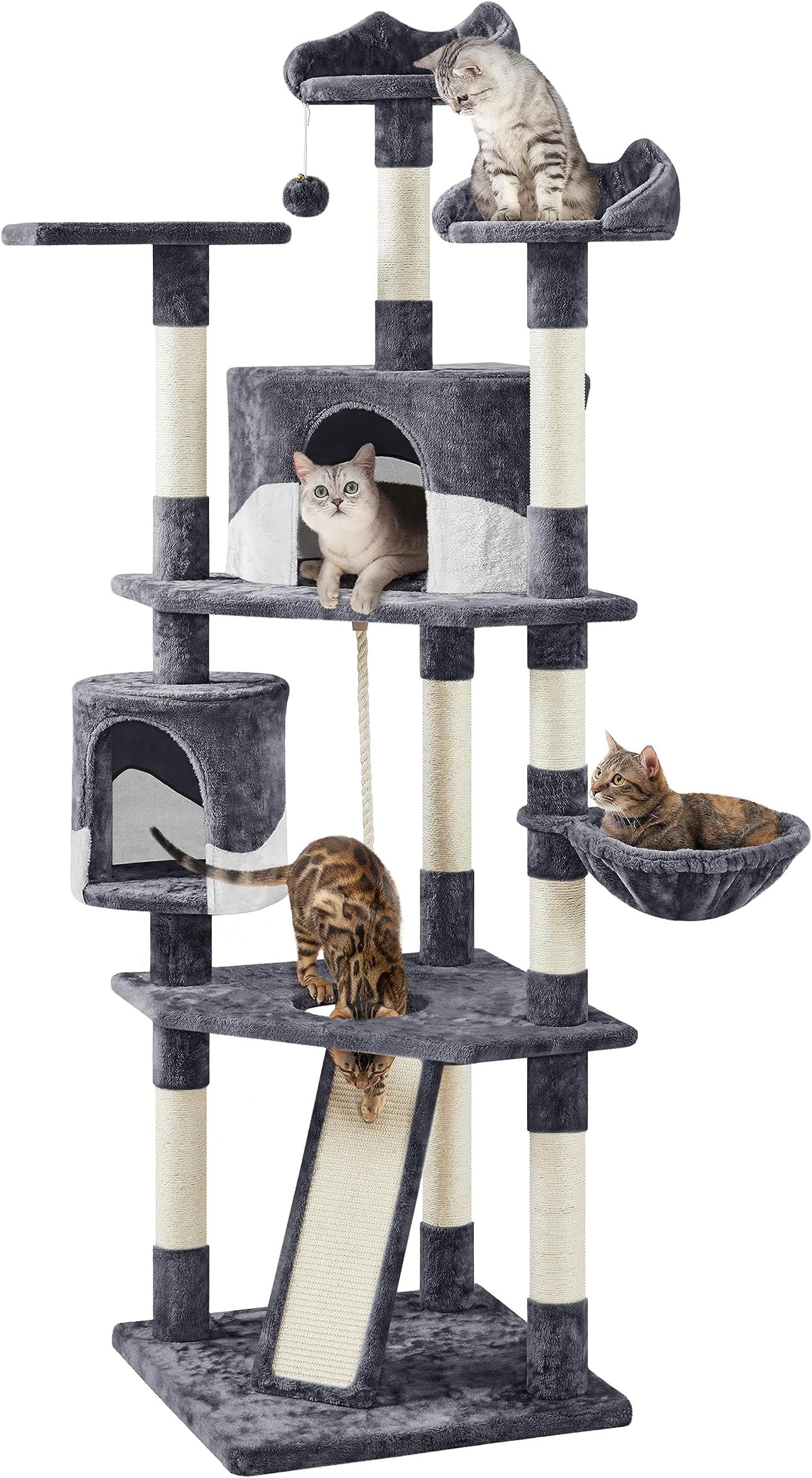 Amazon.com : Mdeam Cat Tree 81 Inch Multi-Level Large Cat Tower for ...