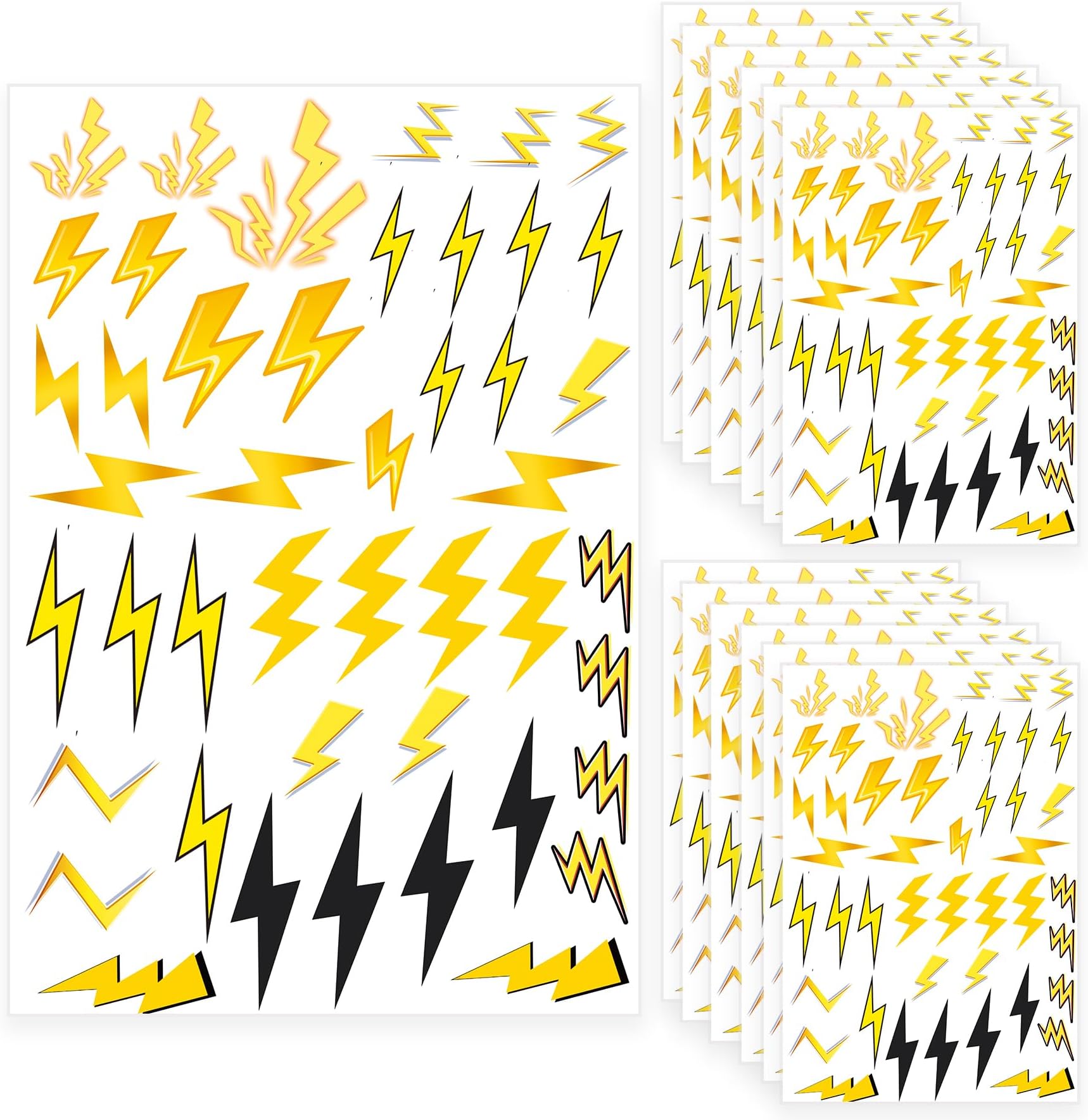 Amazon.com: Zaiphany 48 PCS Black Lightning Bolt Decals for Wall or ...