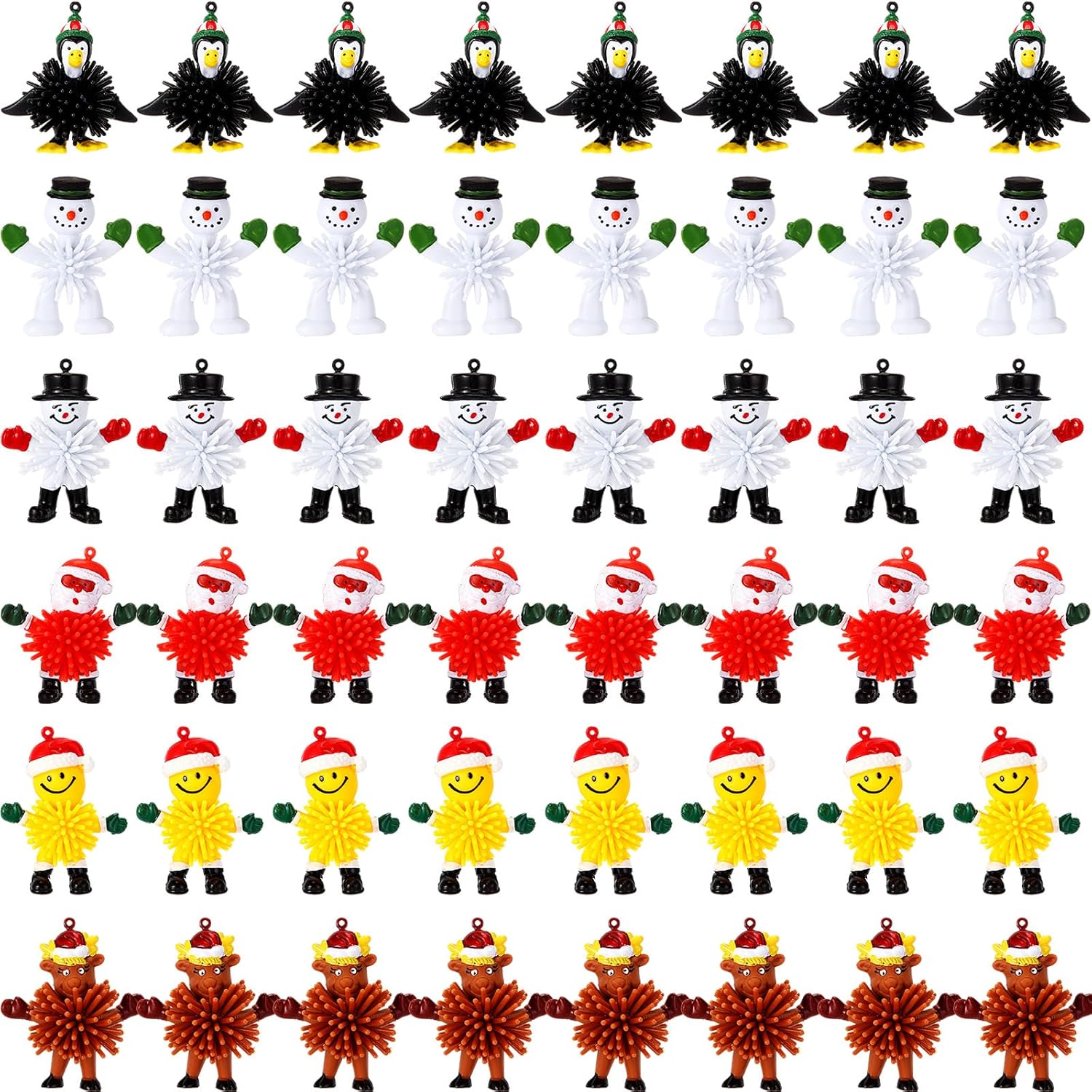 Amazon.com: Wettarn 48 Pcs Christmas Mini Porcupine Toys Stress Relief ...