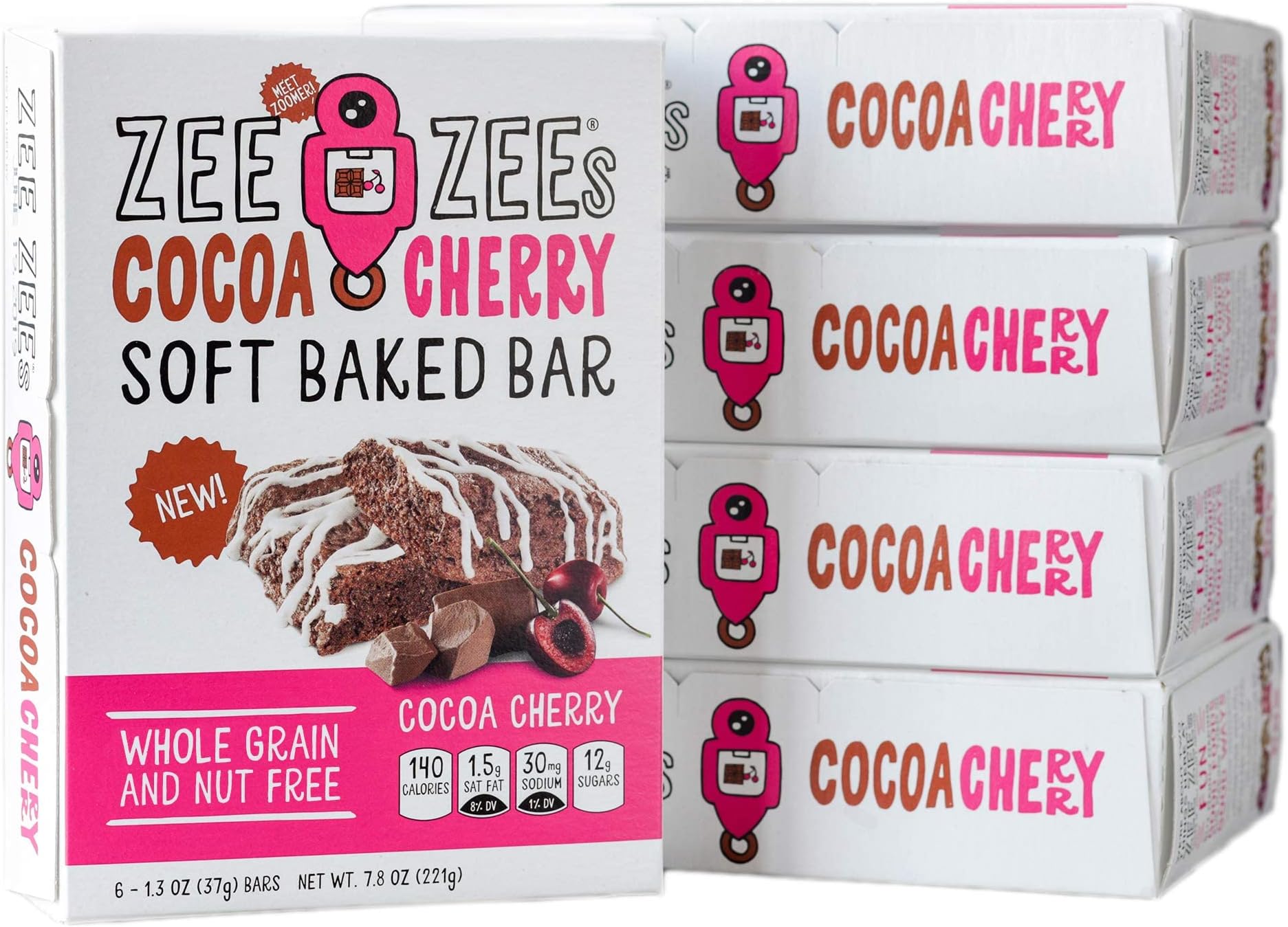 Amazon.com: Zee Zees Cocoa Cherry Soft Baked Snack Bars, 2.2 oz, 24 ...