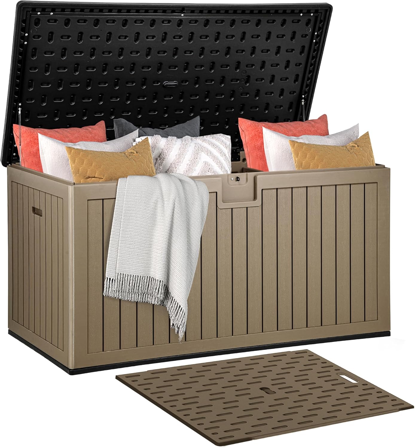 Amazon.com : DWVO 230 Gallon Double-Wall Deck Box with Divider, XXL ...