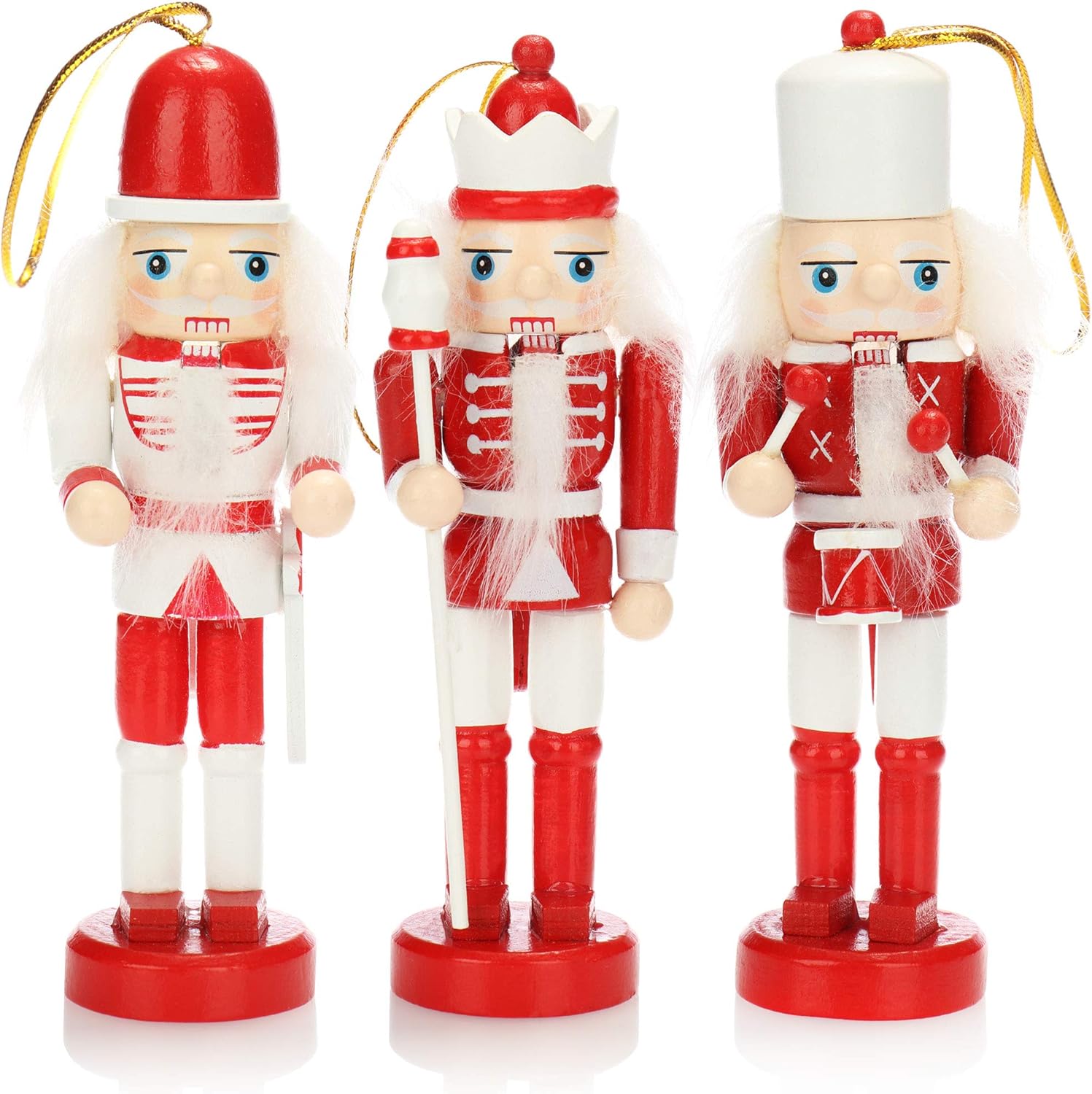 com-four® 3x Nutcracker pendant - Christmas tree pendant in the shape ...