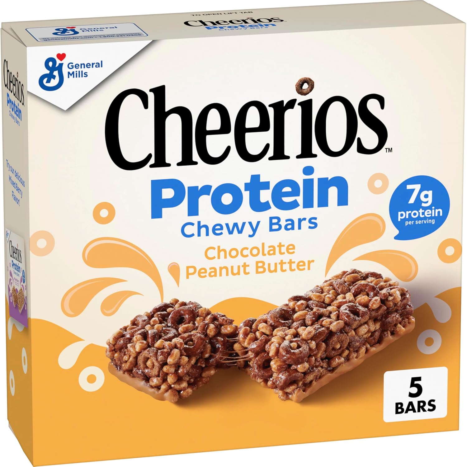 Amazon.com : Cheerios Protein Chewy Bars, Snack Bars, Chocolate Peanut ...