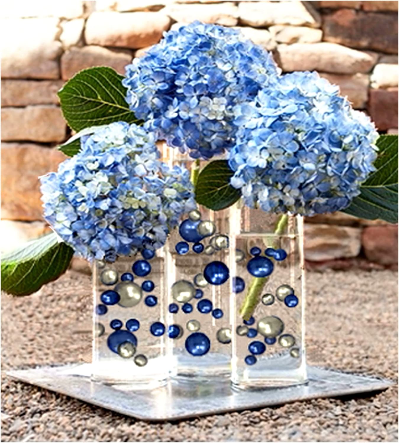 Amazon.com: Floating Pearls Royal Blue (Navy) and Silver Pearls-180pc ...