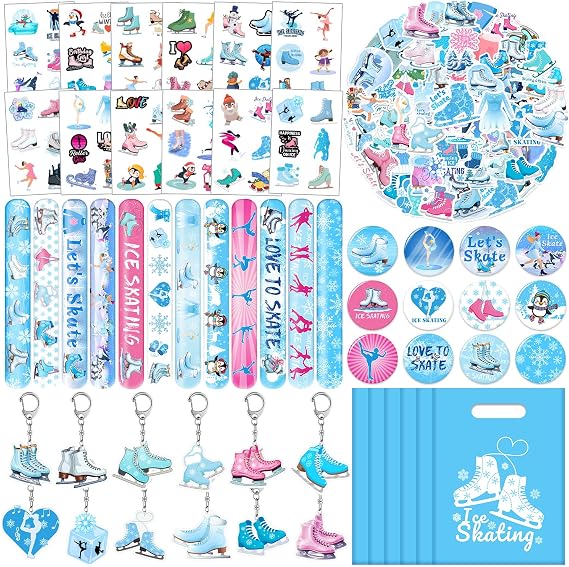 Amazon.com: YYMYMGJ 110 PCS Ice Skating Skate Party Favors, Winter Ice ...