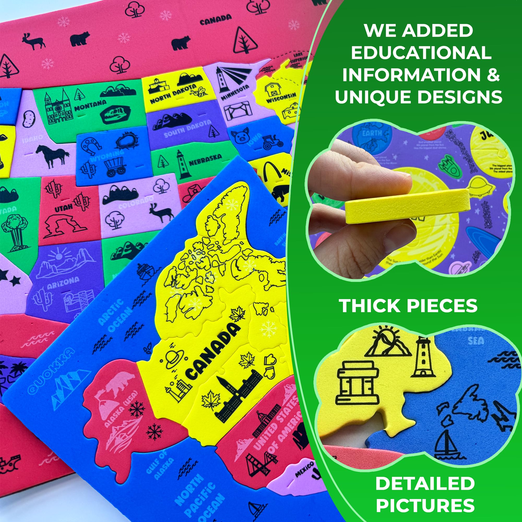 Snapklik.com : Foam Puzzles For Kids Ages 4-6 - Educational Puzzles For ...