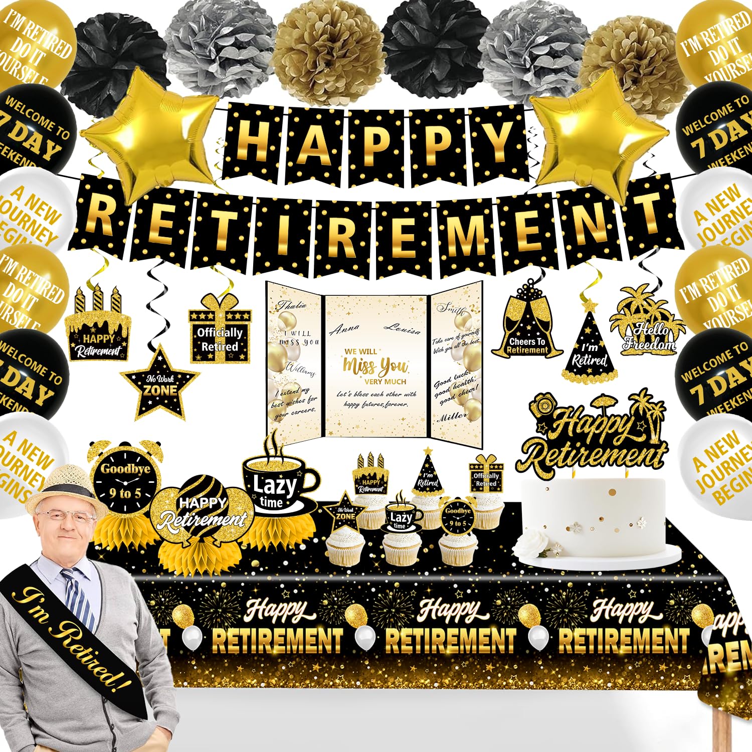 Retirement Party Ideas For Men Retirement Party Decorations 51 Pcs
