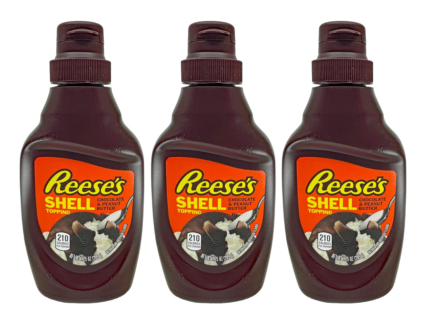 Amazon.com: Reese's Peanut Butter Shell Topping,7.25-Ounce Bottle (Pack ...