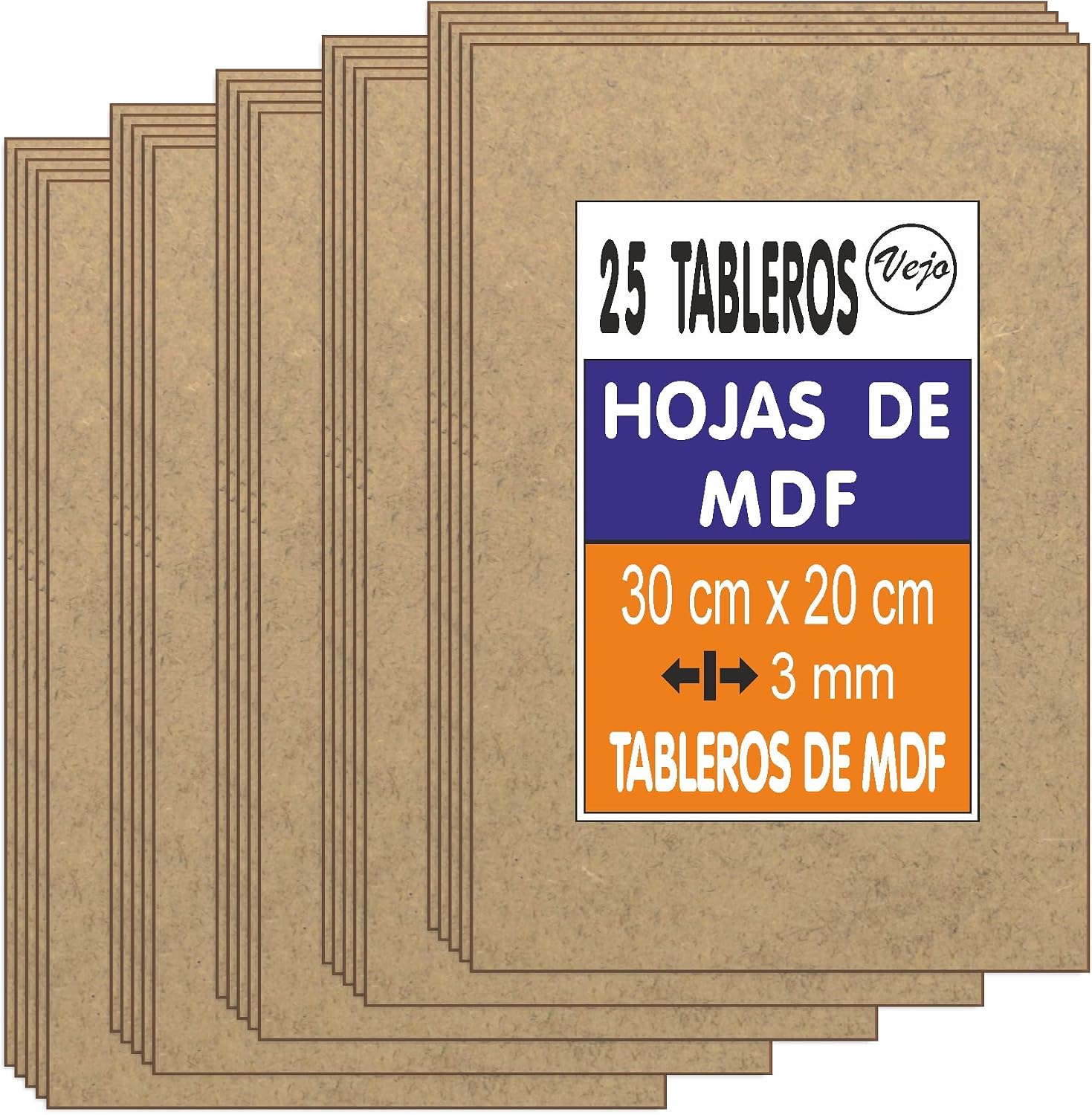 VEJO 25 MDF-Platten / Bastelplatten / MDF-Platten / 300 x 200 x 3 mm ...