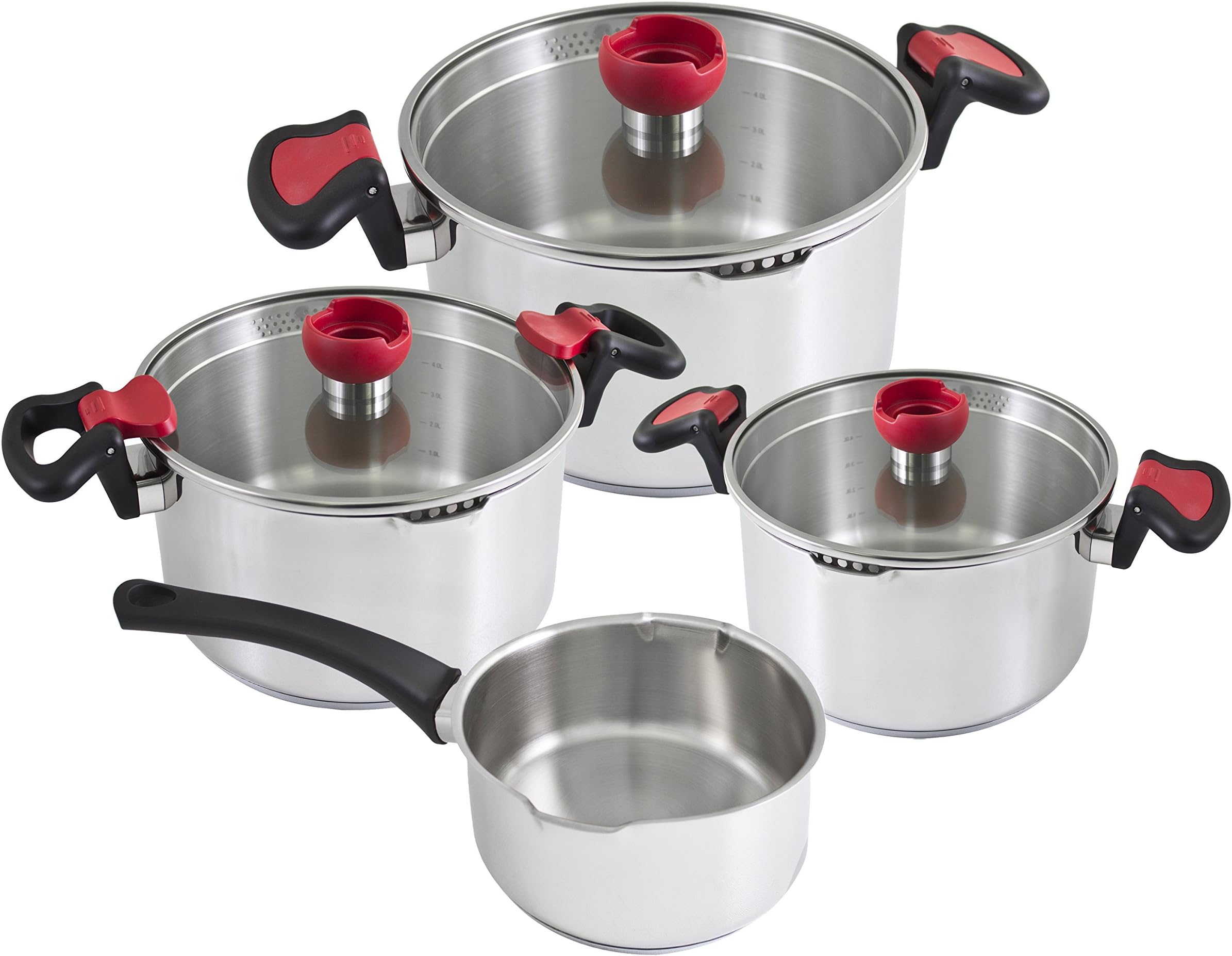 KOPF Kochtopf-Set Nelo 7-teilig aus Edelstahl I Induktions Töpfe Set ...