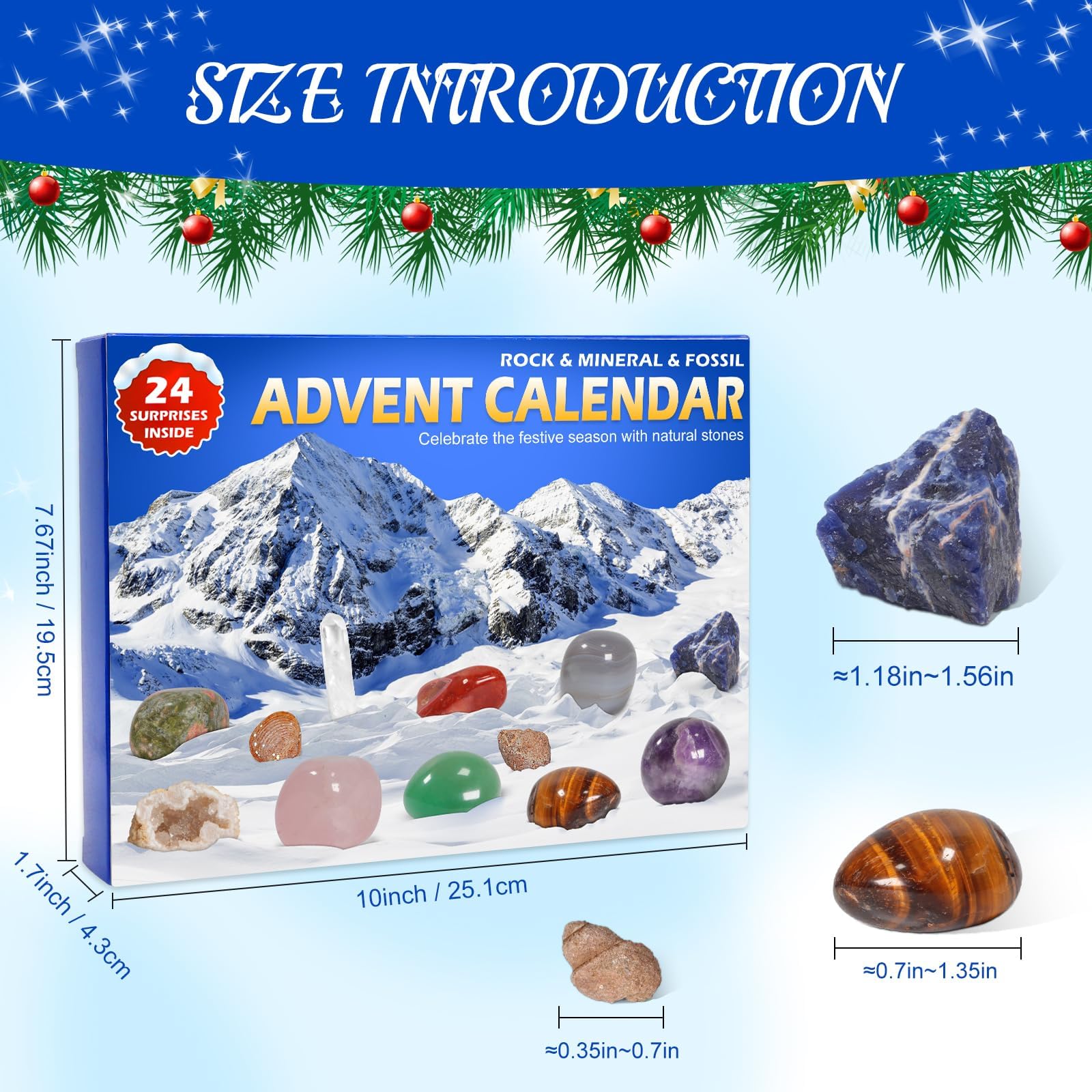 Snapklik.com : Crystal Advent Calendar 2024 Rock Minerals & Fossils ...