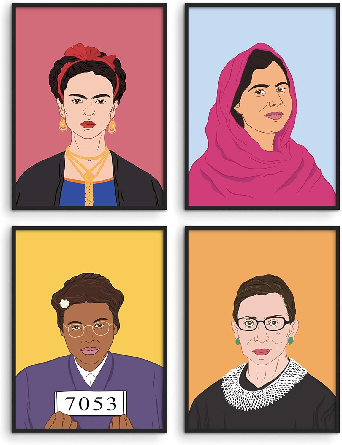 Amazon.com: Inspirational Feminist Posters Set of 4 - By Haus and Hues ...