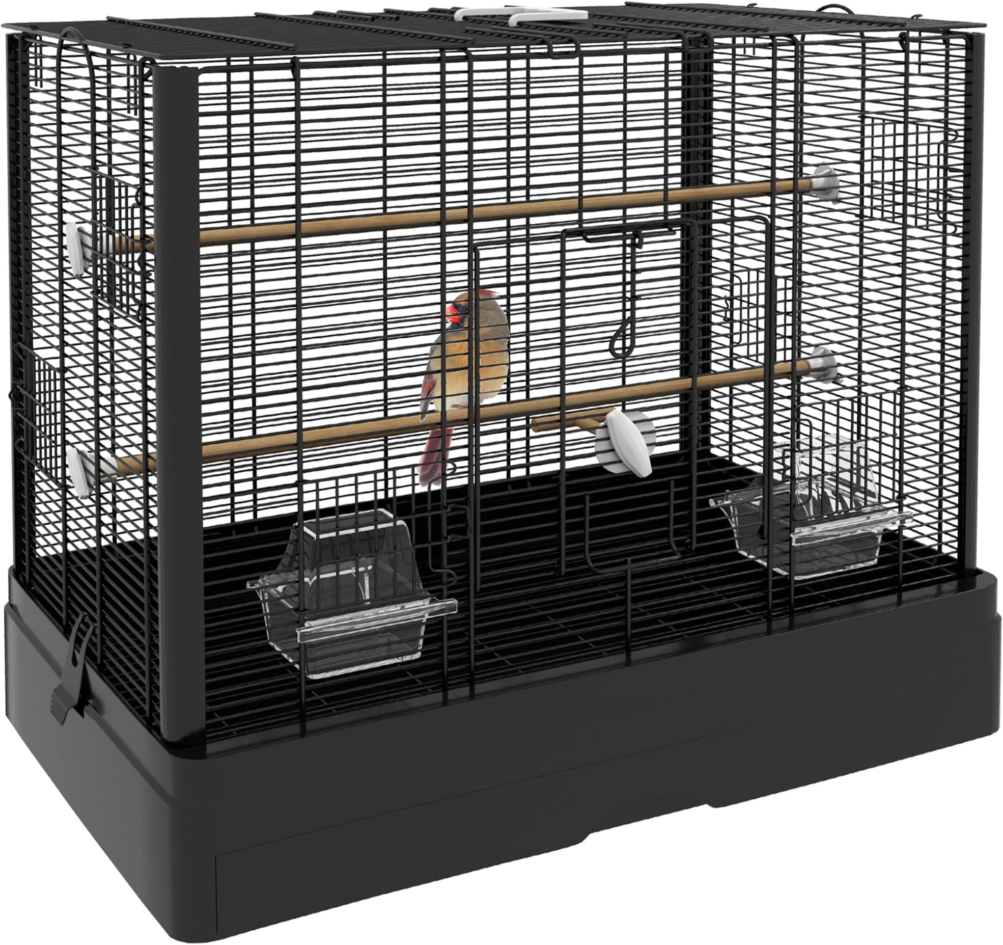 PawHut 22" Bird Cage for Budgie, Finches, Canaries, Love Birds, Large ...