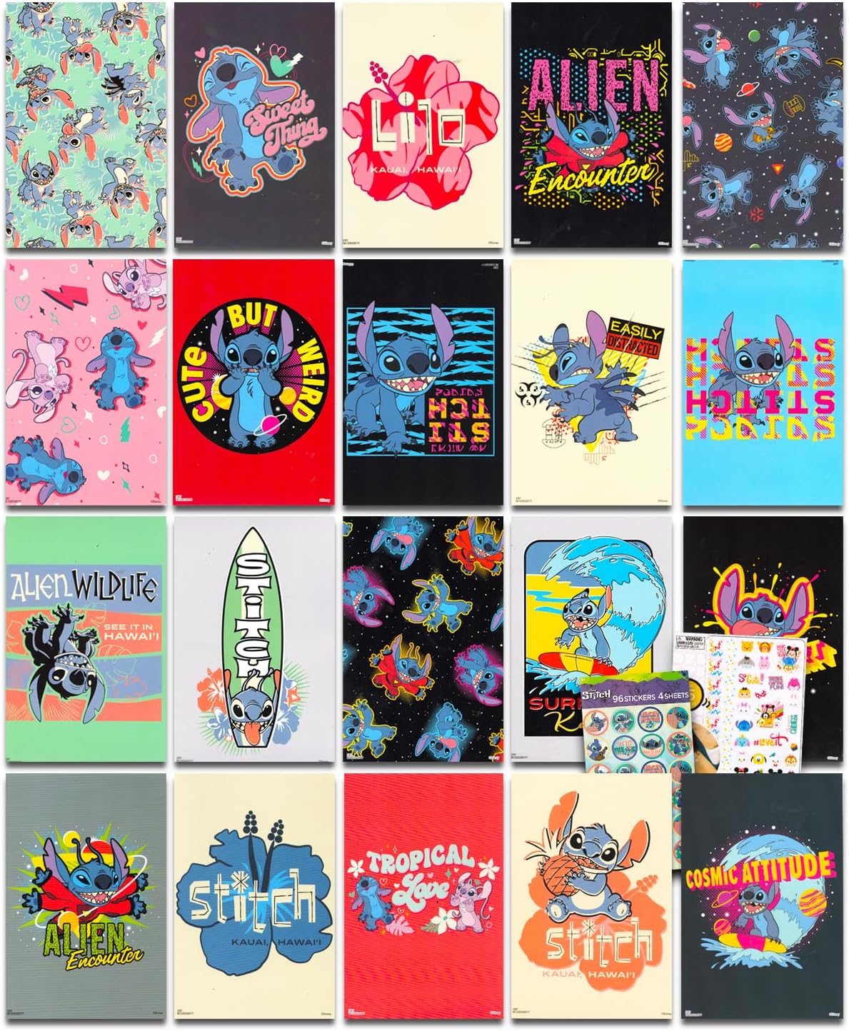 Amazon.com: Disney Mini Lilo and Stitch Posters Bundle ~ 20 Pack Mini ...