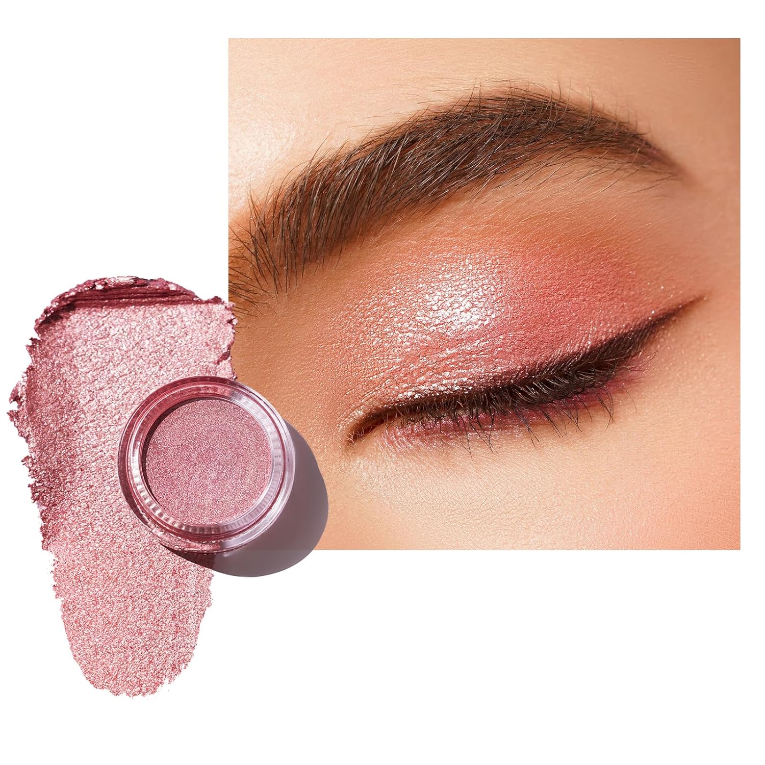 Amazon.com : Oulac Pink Cream Eyeshadow also for Highlighter Large ...
