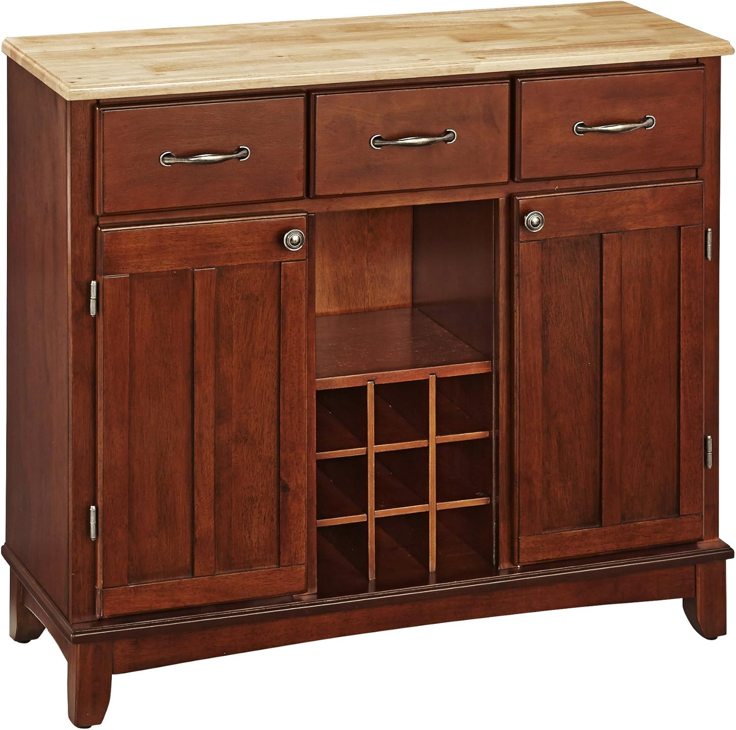 Buy Buffet of Buffets Cherry with Natural Wood Top by Home Styles ...