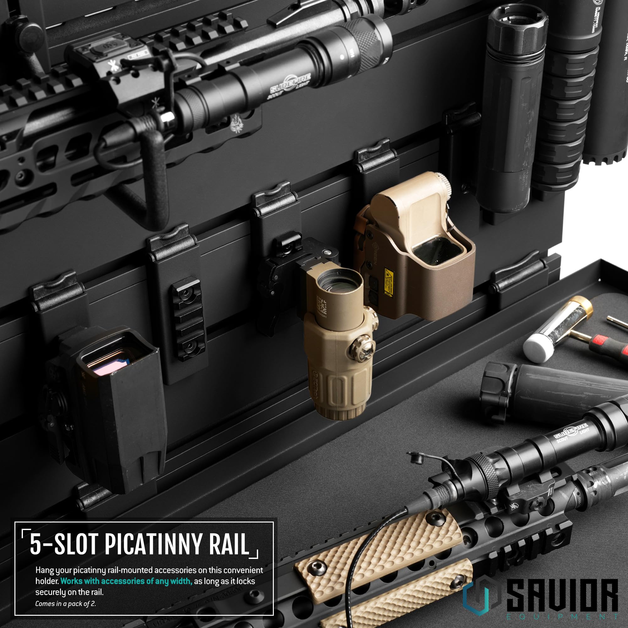Snapklik.com : Savior Equipment Wall Rack System Heavy-Duty Steel ...