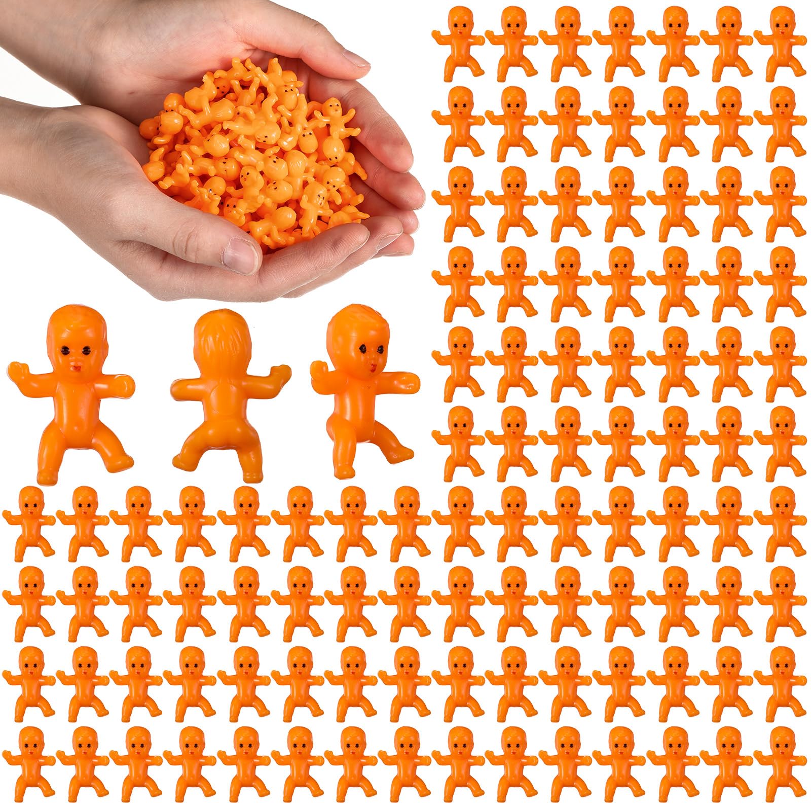 Amazon.com: VioraWhite 100 Pcs Mini Plastic Babies 1 Inch Tiny Baby ...