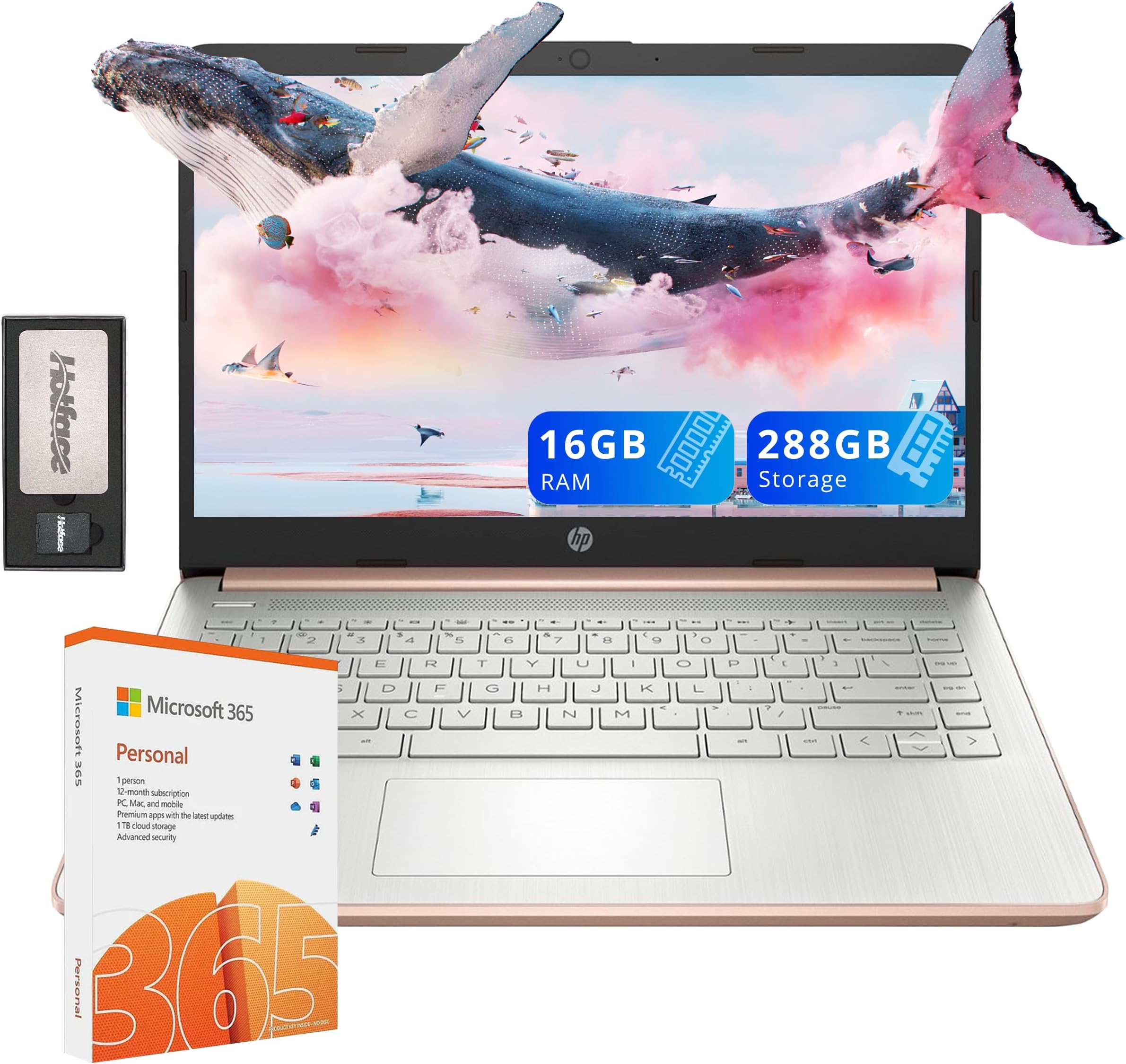 Amazon.com: HP Stream 14" HD Laptop, Intel Celeron N4120, 16GB RAM ...