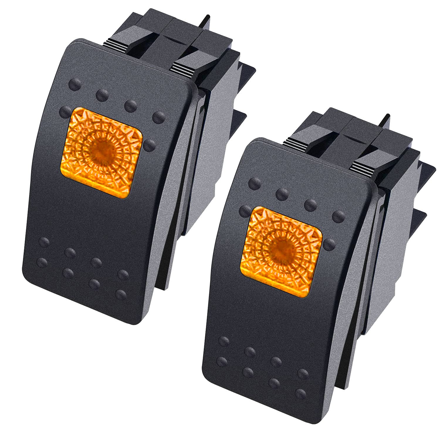 Snapklik.com : Twidec/2Pcs Boat Marine Lighted Rocker Switch 12V 20A ...