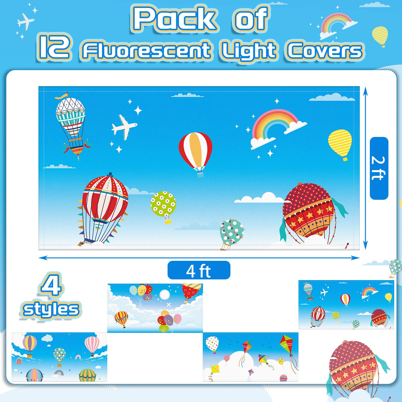 Snapklik.com : Fluorescent Light Cover For Classroom 4 X 2 Ft Magnetic ...