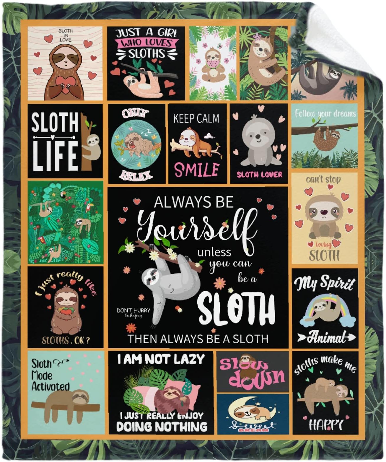 Amazon.com: InnoBeta Sloth Gifts for Women - Sloth Throw Blanket ...