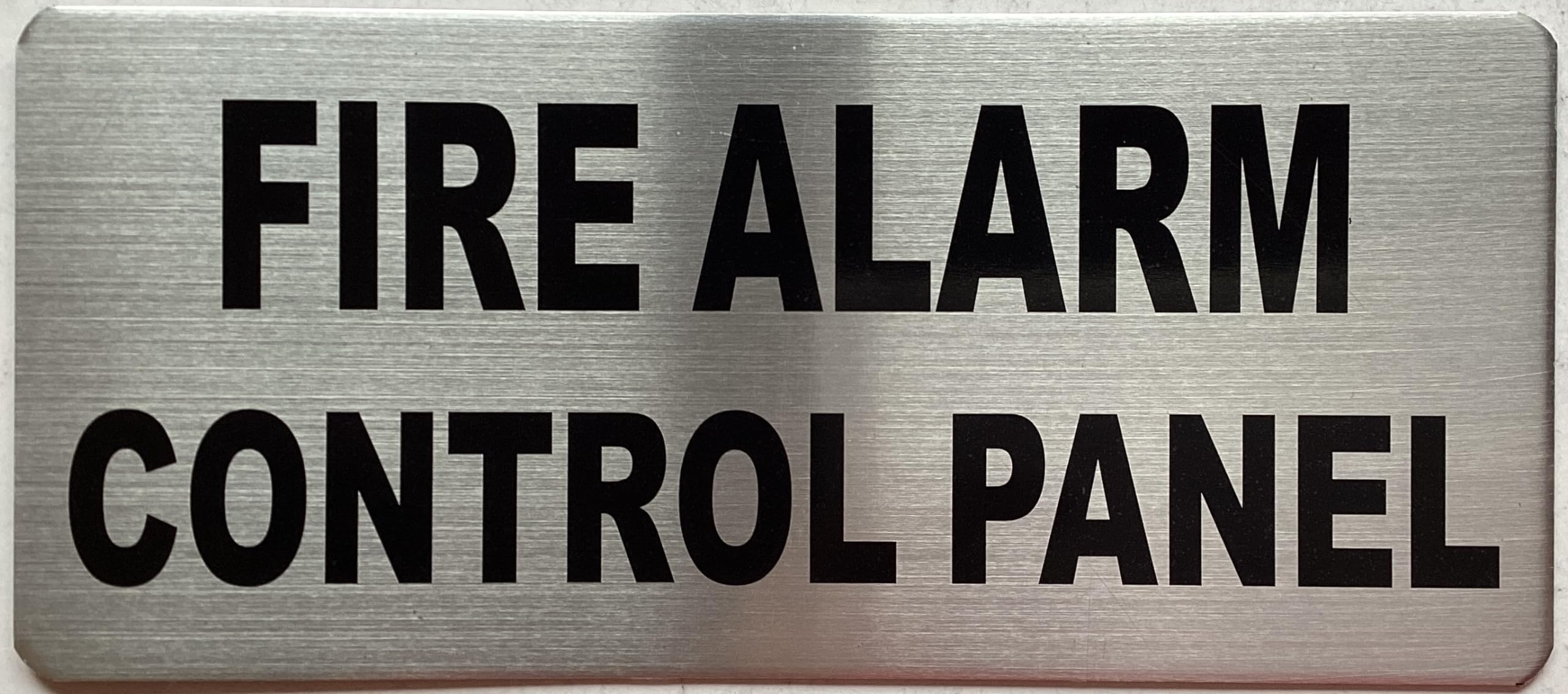 Fire Alarm Control Panel Sign Facp Sign Brus Silver Aluminum ...