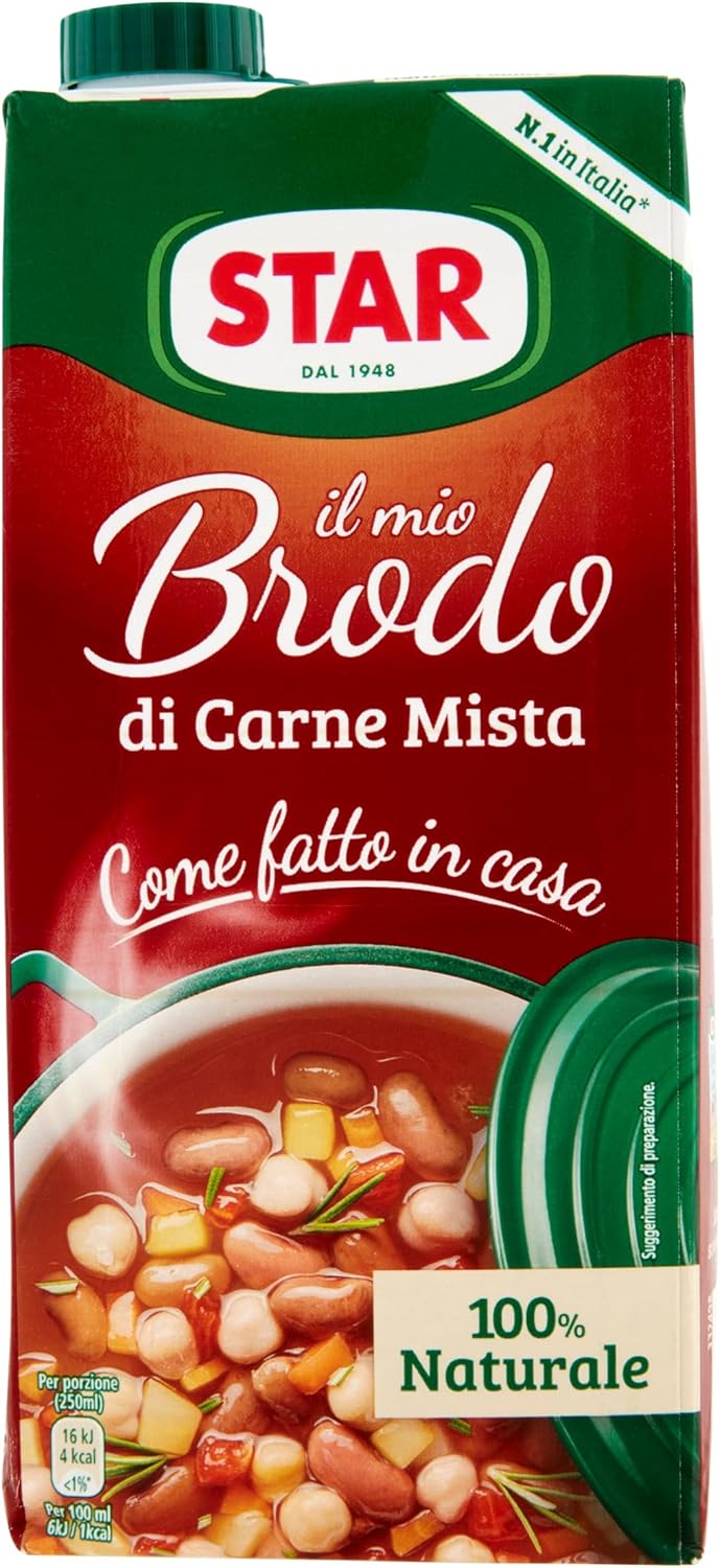 STAR Il Mio Brodo di Carne Mista, 1L, brodo liquido pronto, 100% ...
