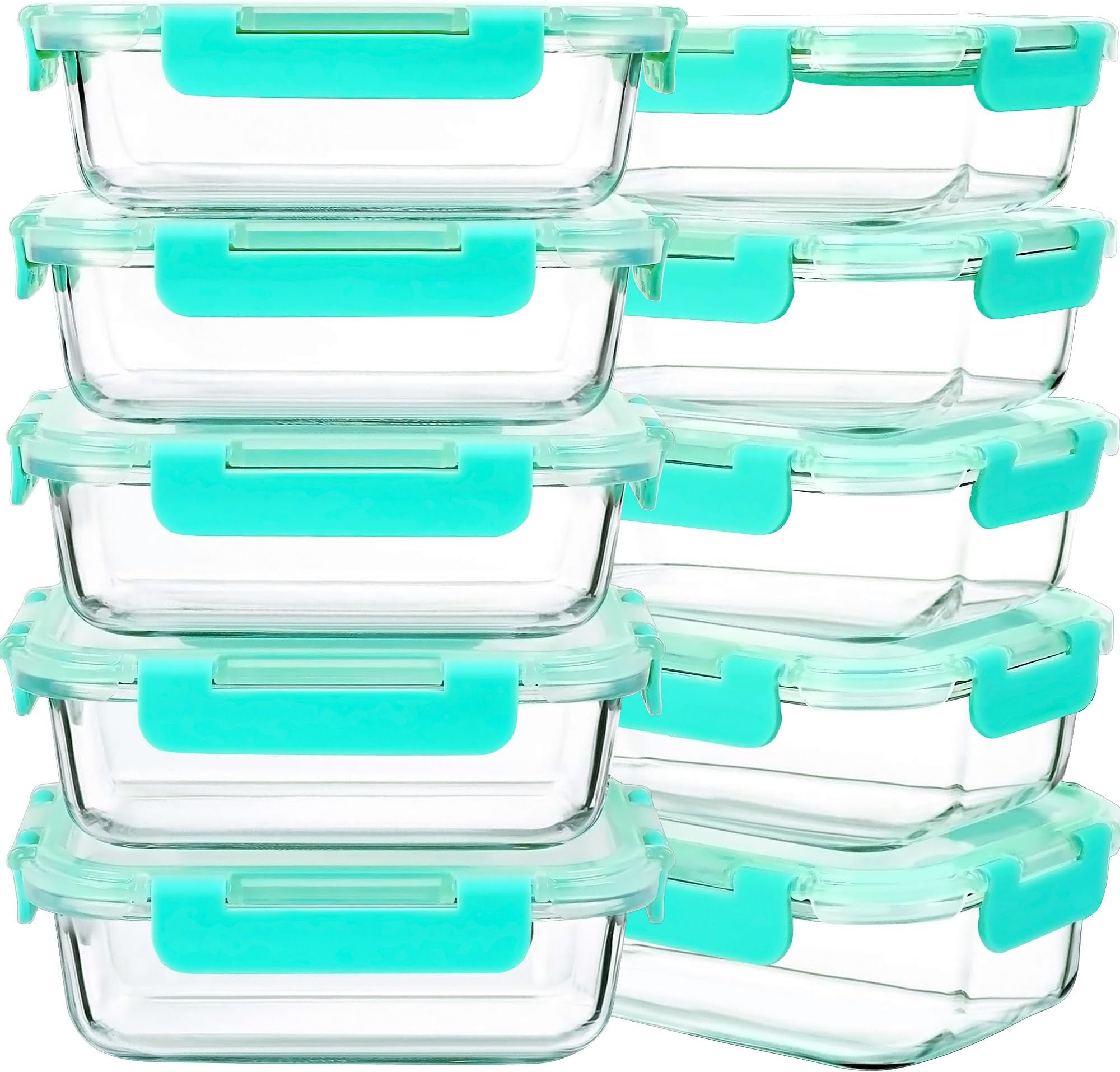 Amazon.com: EcoEvo Glass Food Containers with Glass Lid, Microwave Safe ...