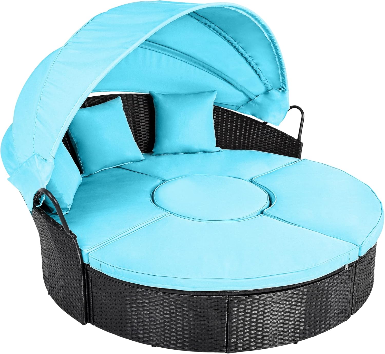 Amazon.com : YITAHOME Patio Round Outdoor Daybed with Retractable ...