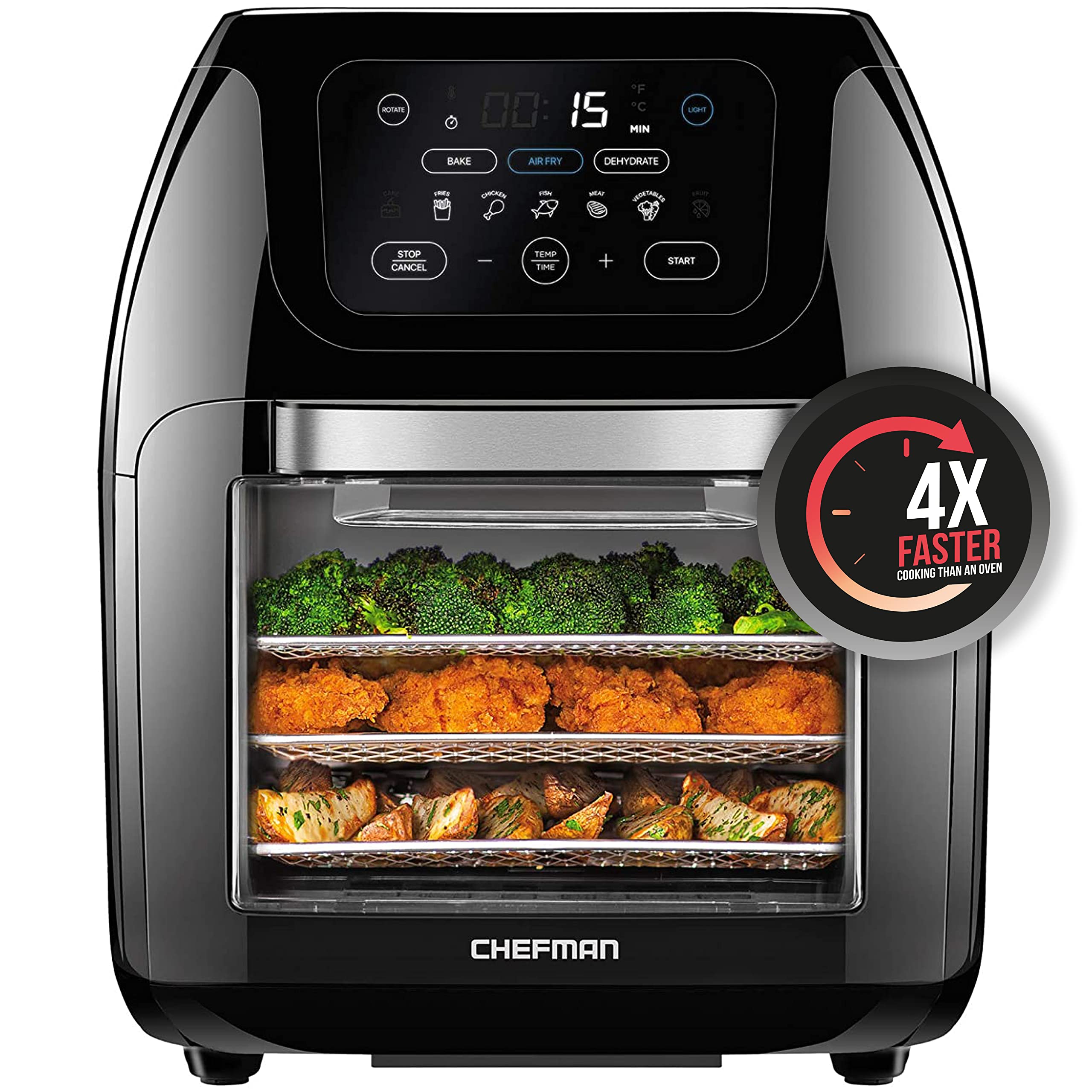 Chefman Multifunctional Digital Air Fryer Rotisserie Dehydrator chefman-multifunctional-digital-air-fryer-rotisserie-dehydrator