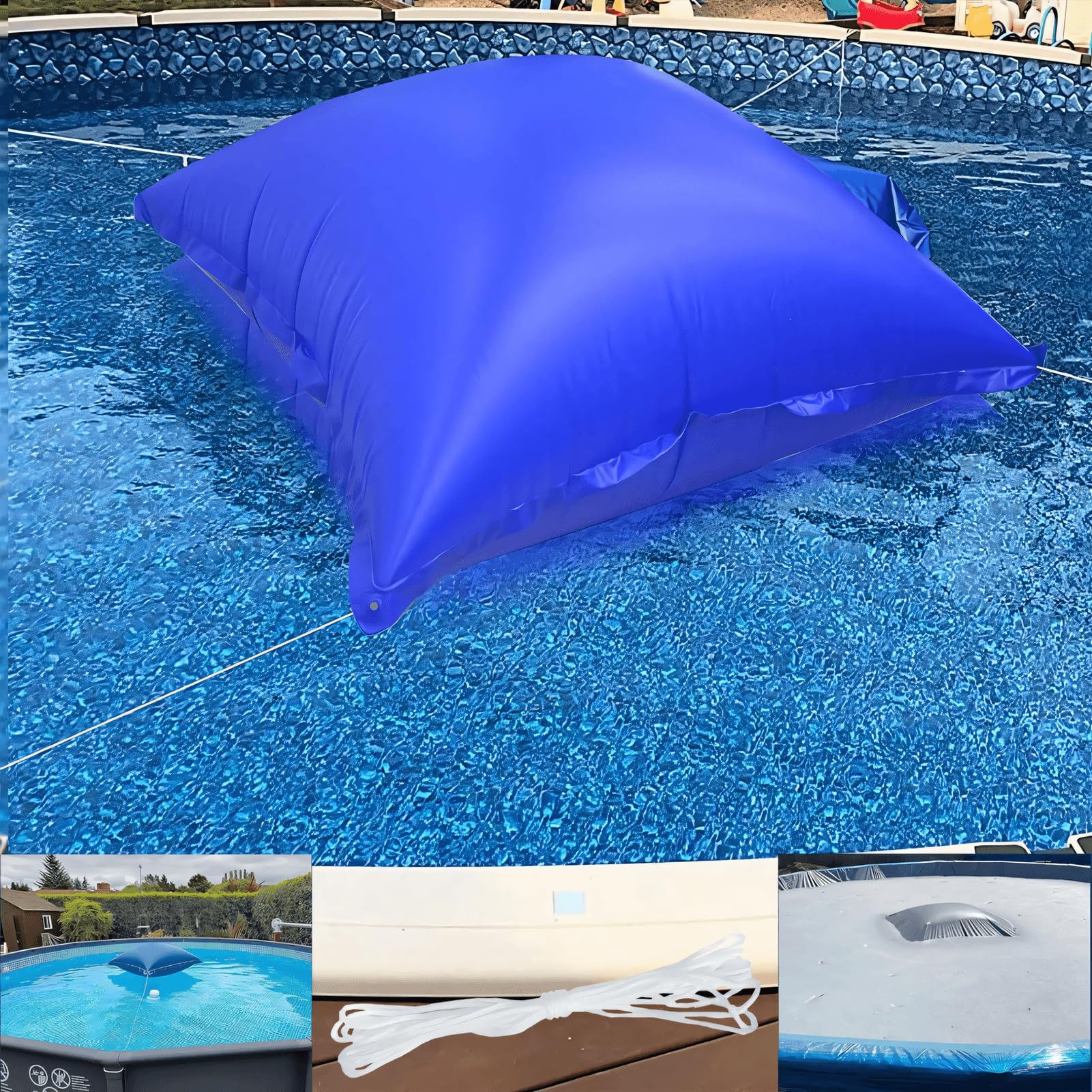 Amazon.com : 4' X 4' Pool Pillows for Above Ground Pools - Super ...