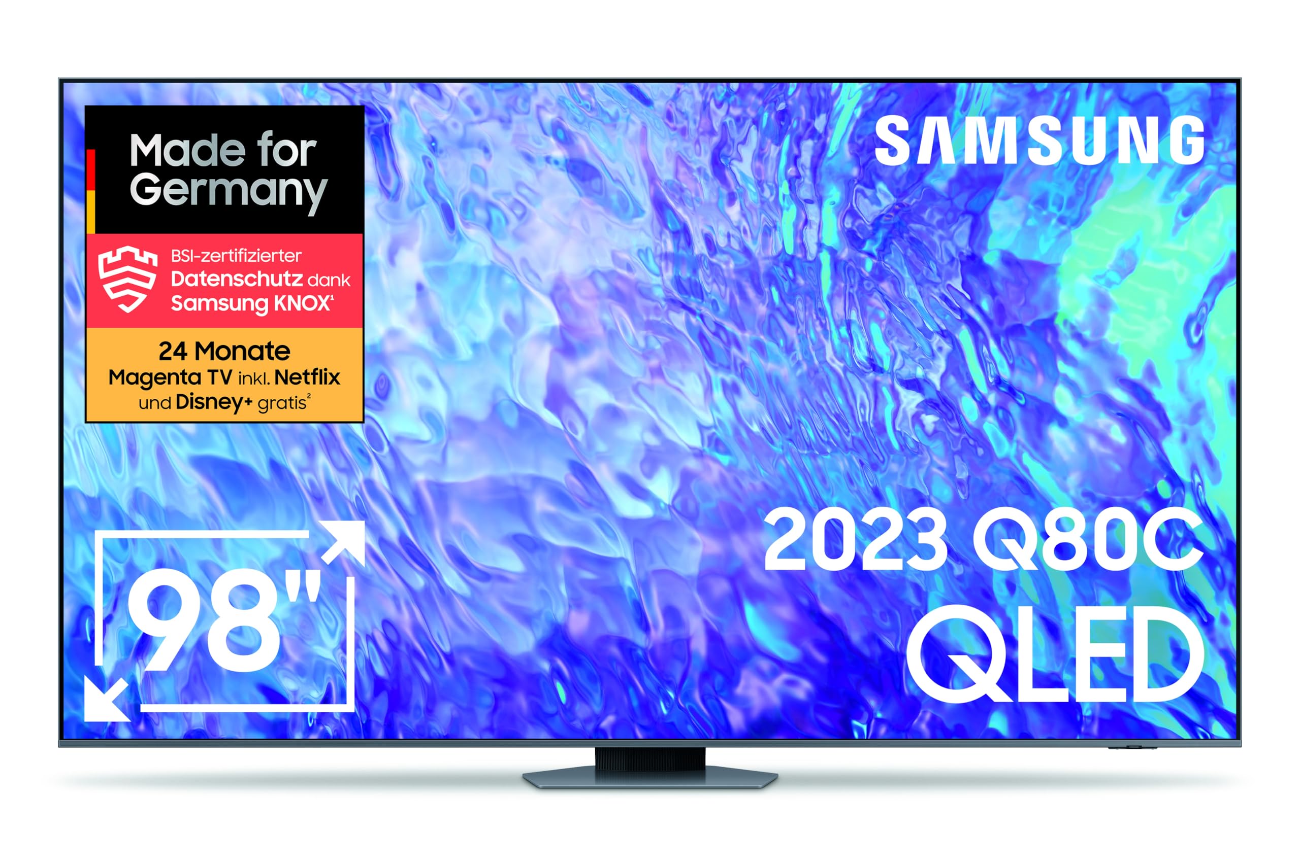 Samsung QLED 4K Q80C 98 Zoll Fernseher, Direct Full Array, AI Neural ...