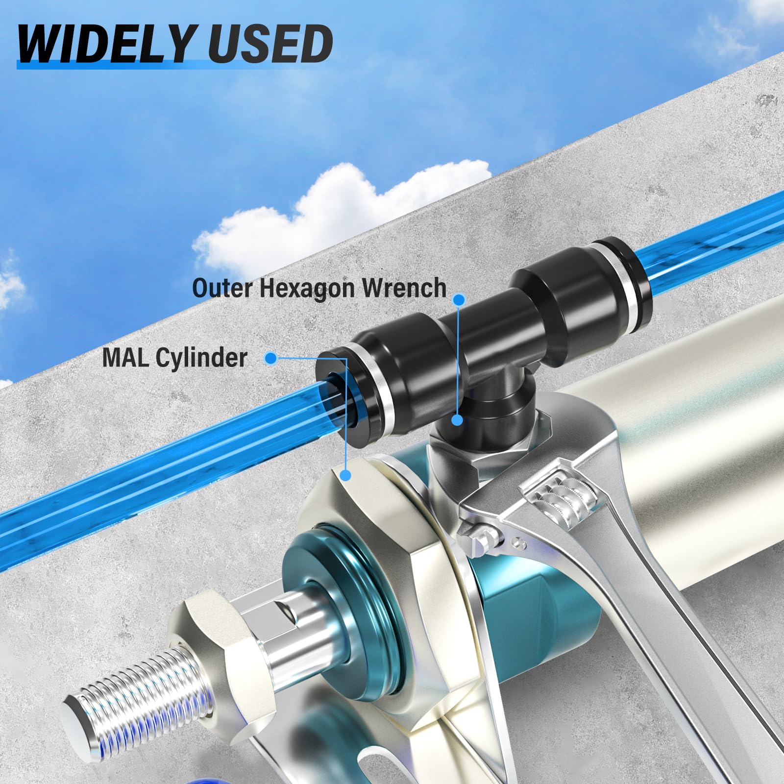 Snapklik.com : TAILONZ PNEUMATIC Male Branch Tee 1/4 Inch Tube OD X 1/4 ...