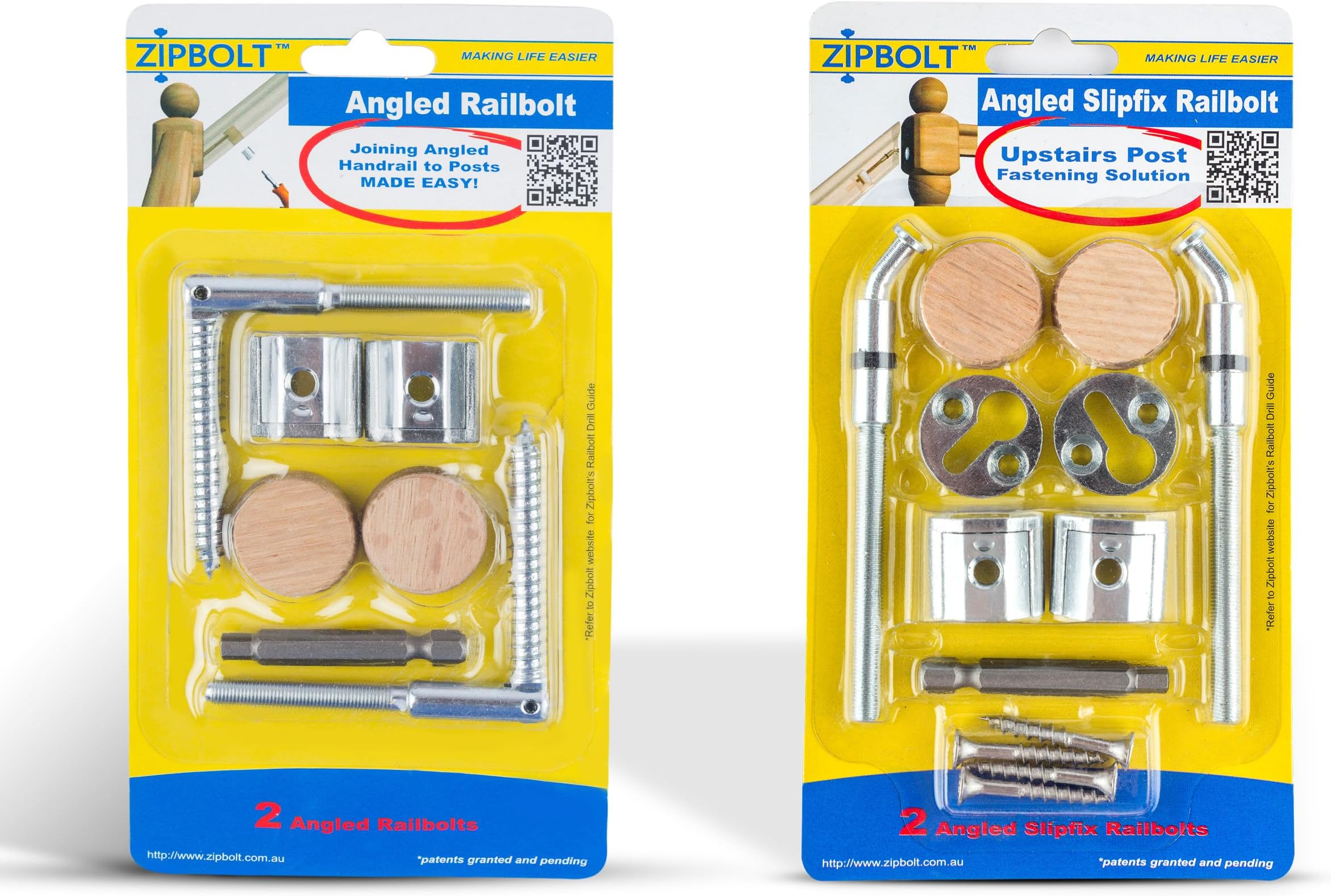 Zipbolt Angled Handrail to Newel Post Installation Kit - Staircase ...