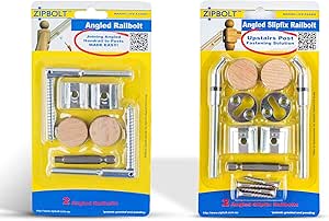 Zipbolt Angled Handrail to Newel Post Connector Combo Pack - Complete ...