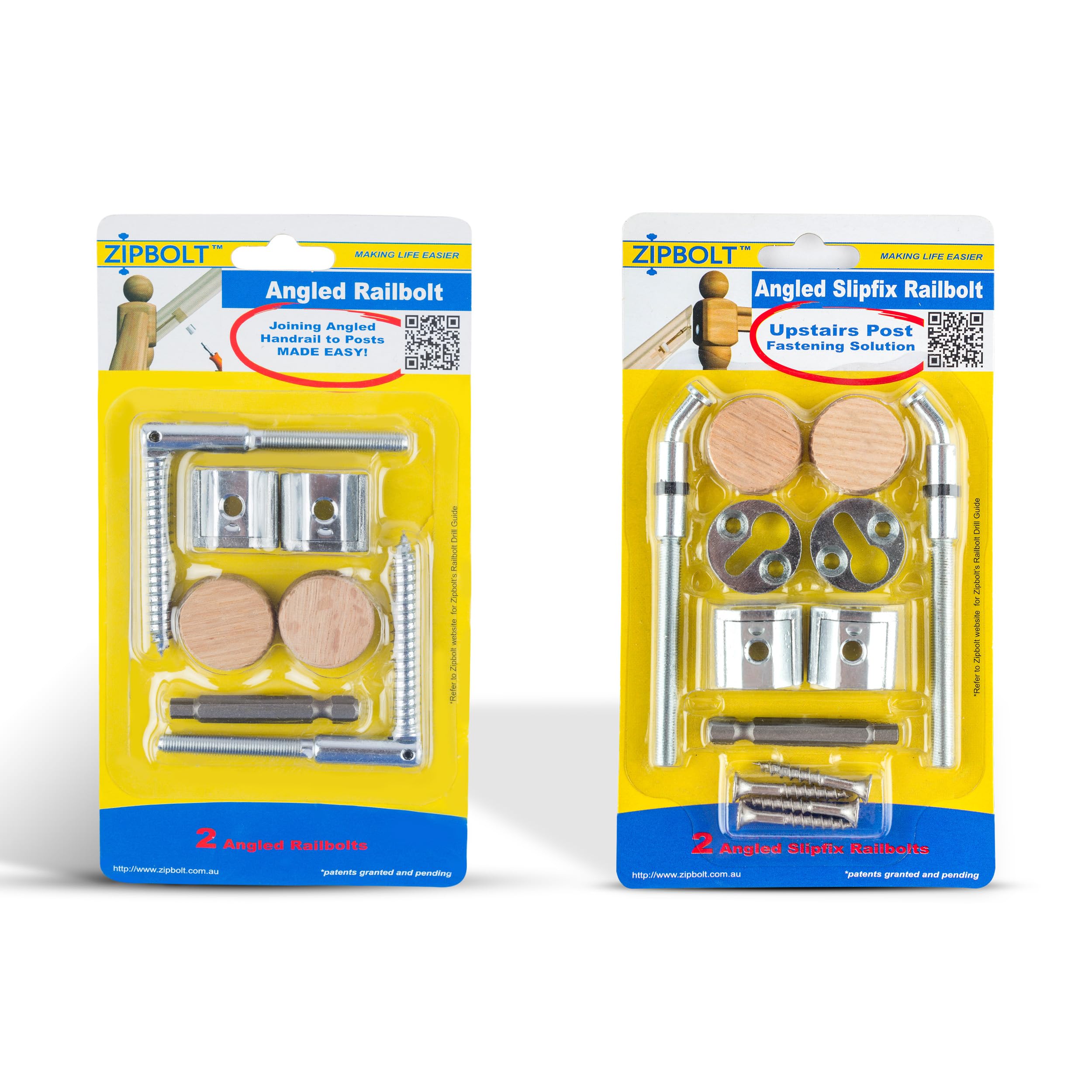 Zipbolt 11.560 Angled Railbolt — Angled Staircase Handrail to Newel ...