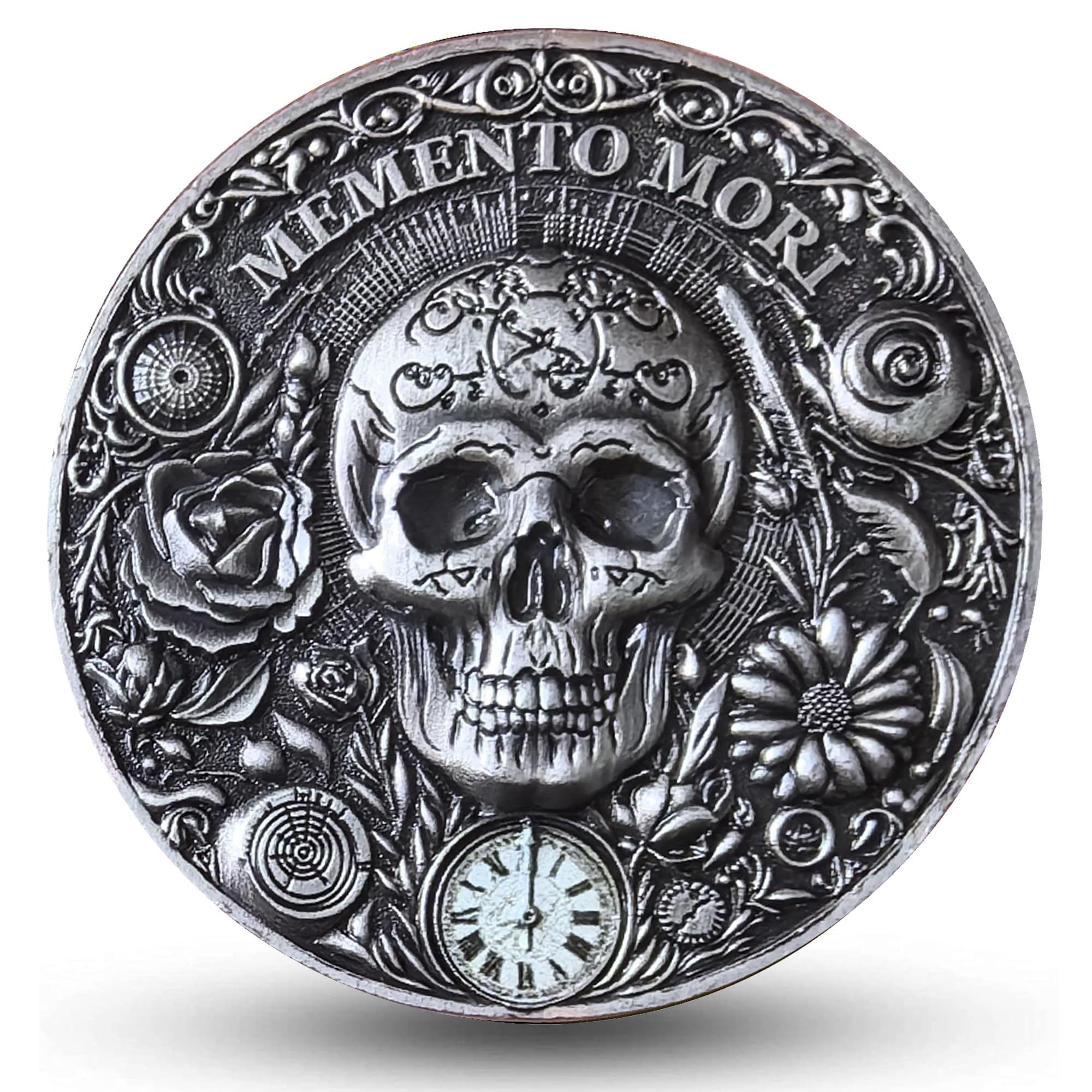 Amazon.com: Memento Mori Memento Vivere Motivational Challenge Coin for ...