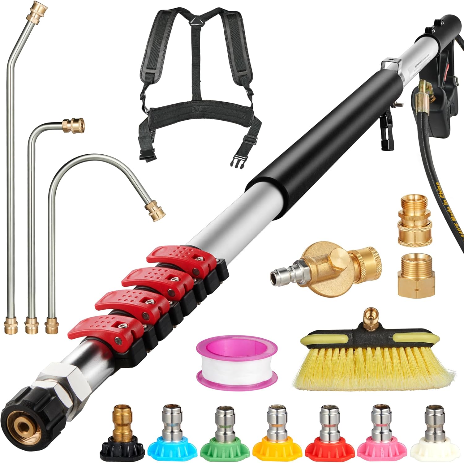 Amazon.com: 24FT Pressure Washer Telescoping Extension Wand, High Power ...